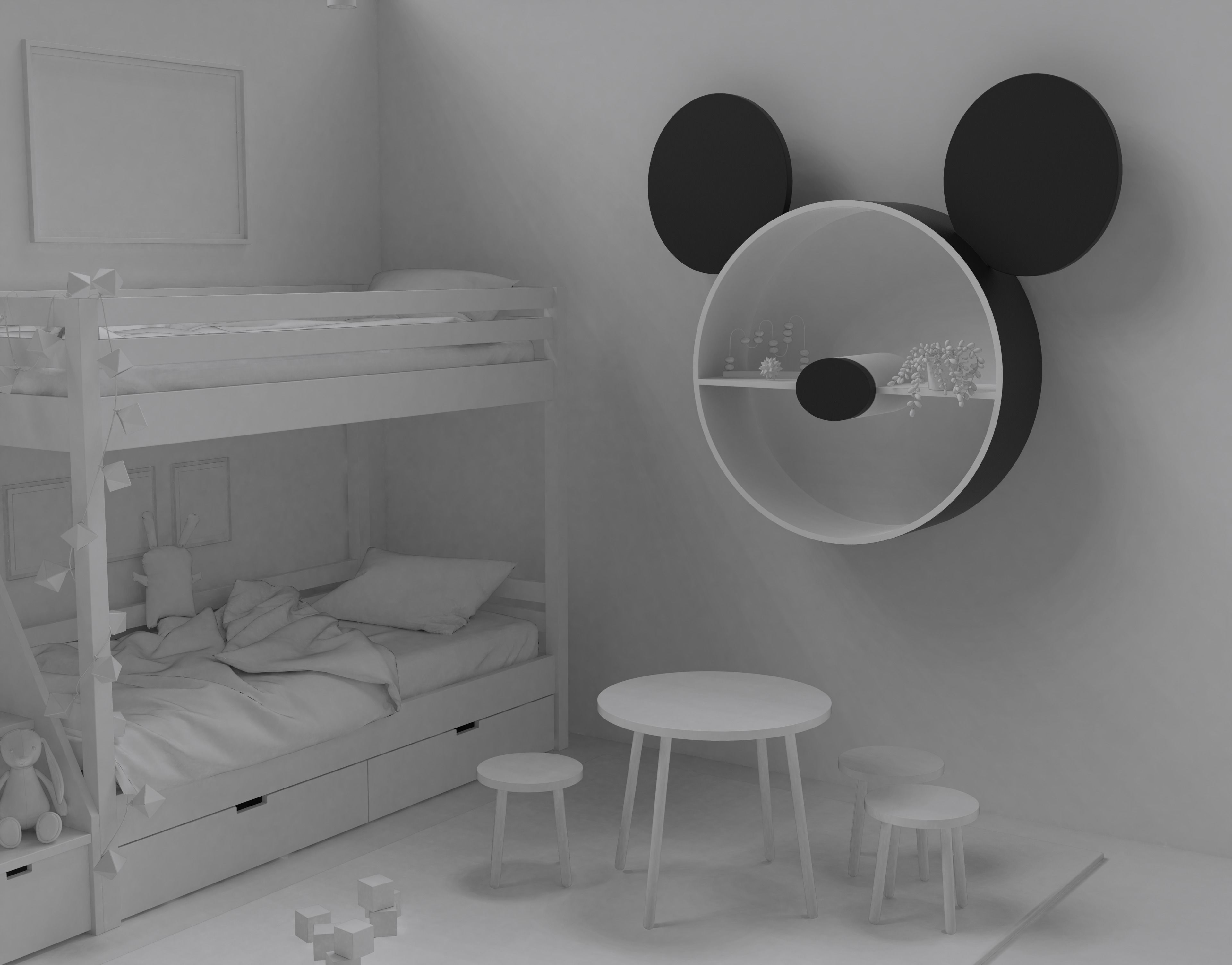 3D model Shelf Mickey Mouse 3D model VR / AR / low-poly | CGTrader