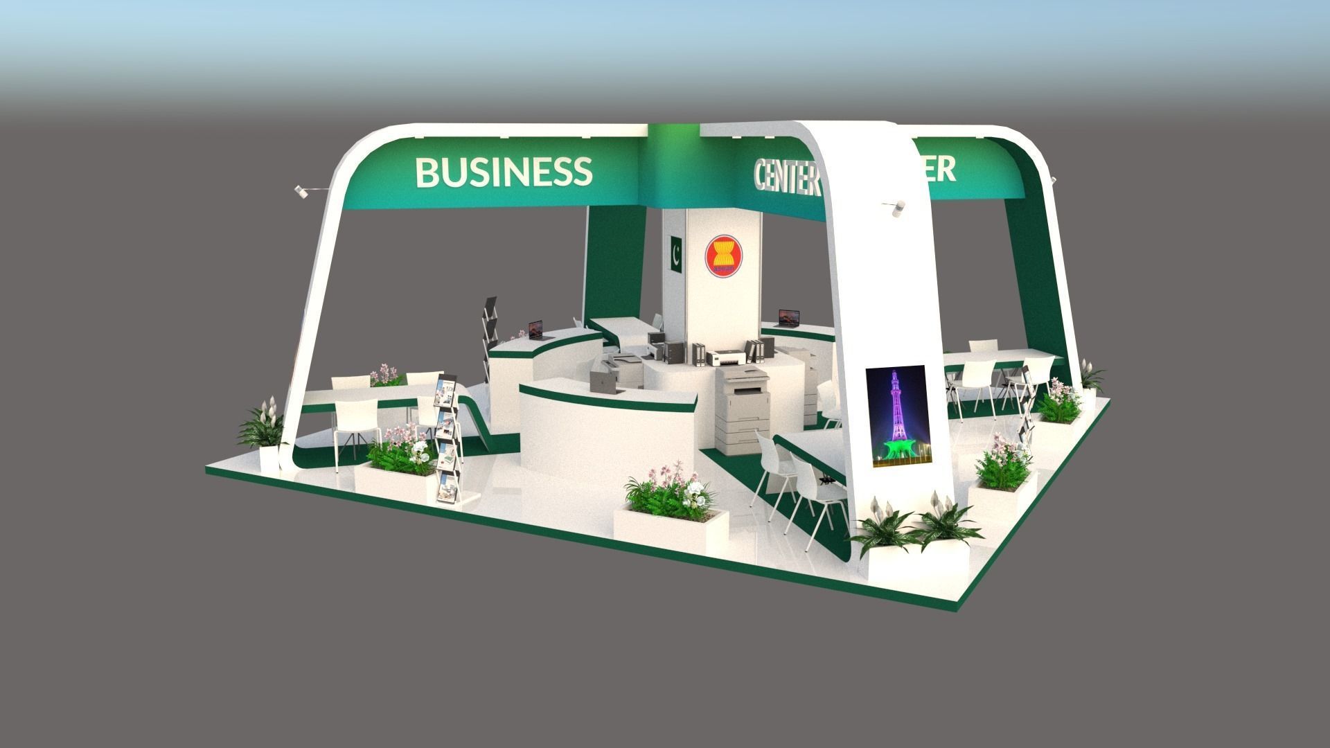 Modern Exhibition Booth Design 3D model | CGTrader