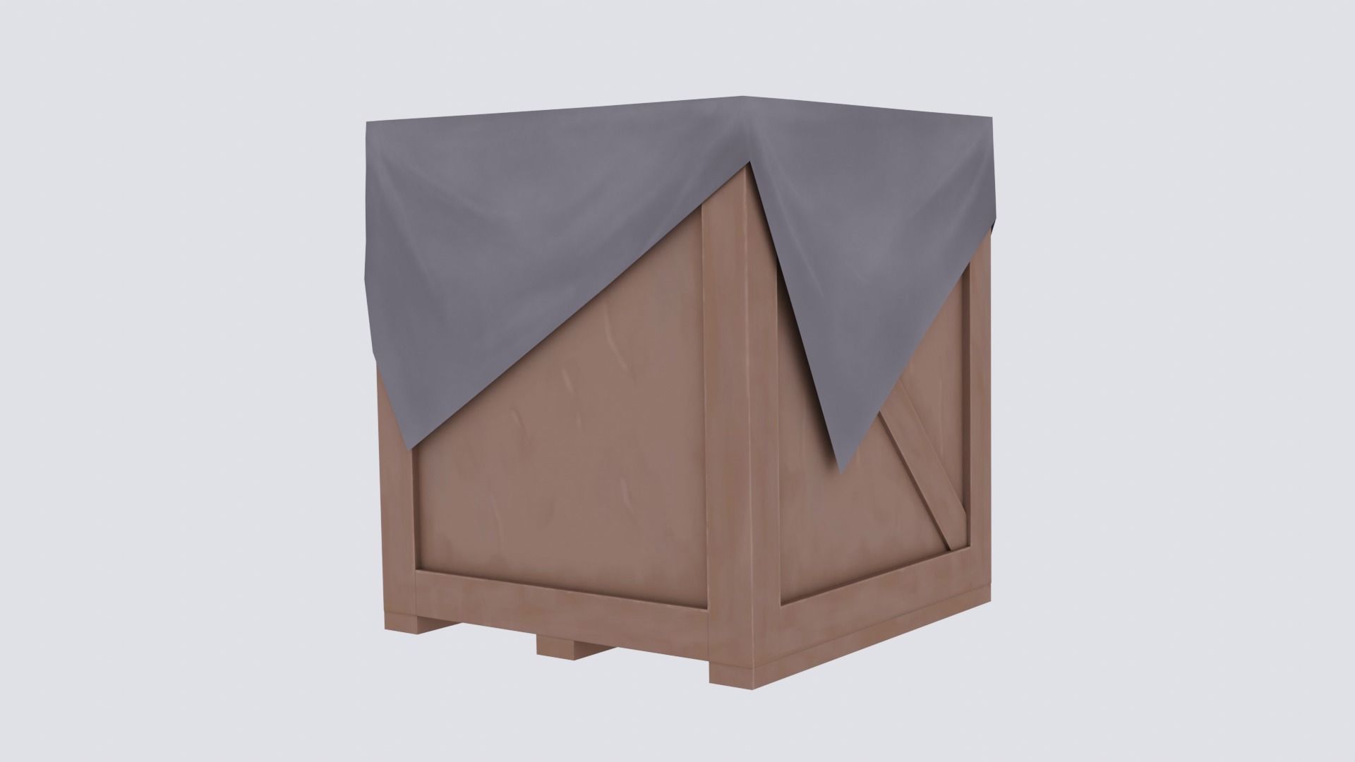 3D model Box Cargo Low Poly stylized handpainted VR / AR / low-poly ...