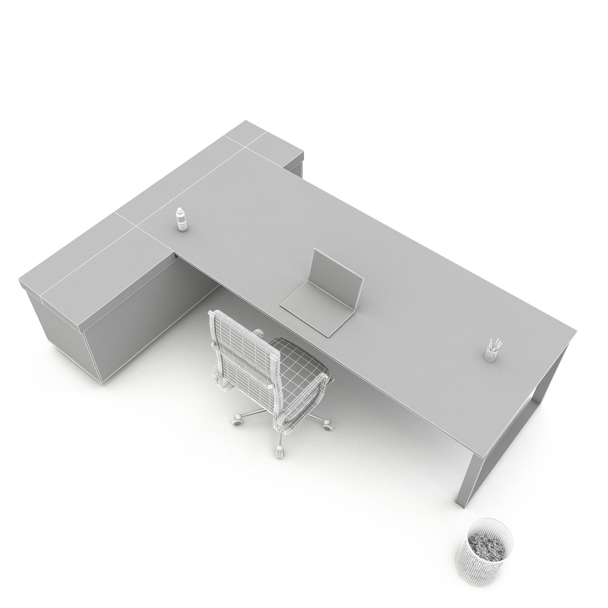 3D model office boss table 01 3D model VR / AR / low-poly | CGTrader
