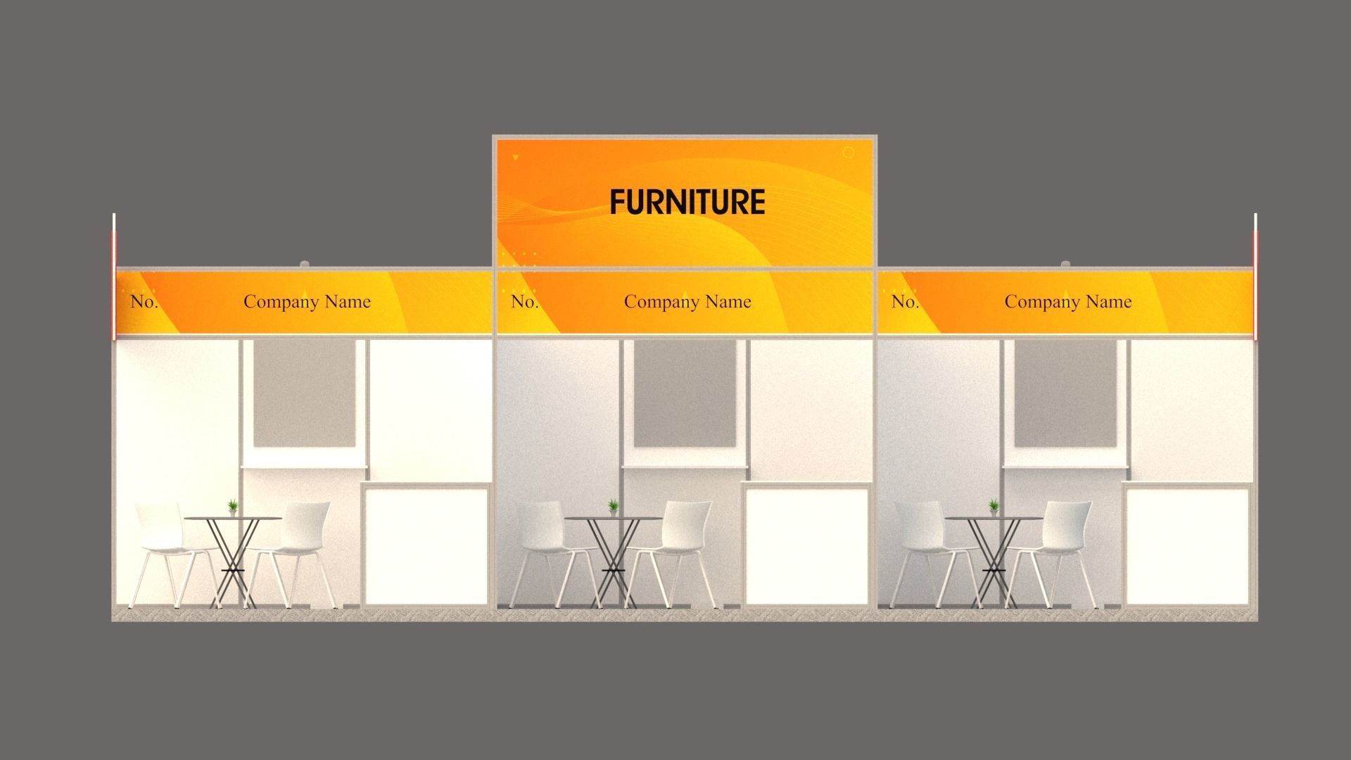 3D model Improvement Exhibition Standard Booth VR / AR / low-poly ...