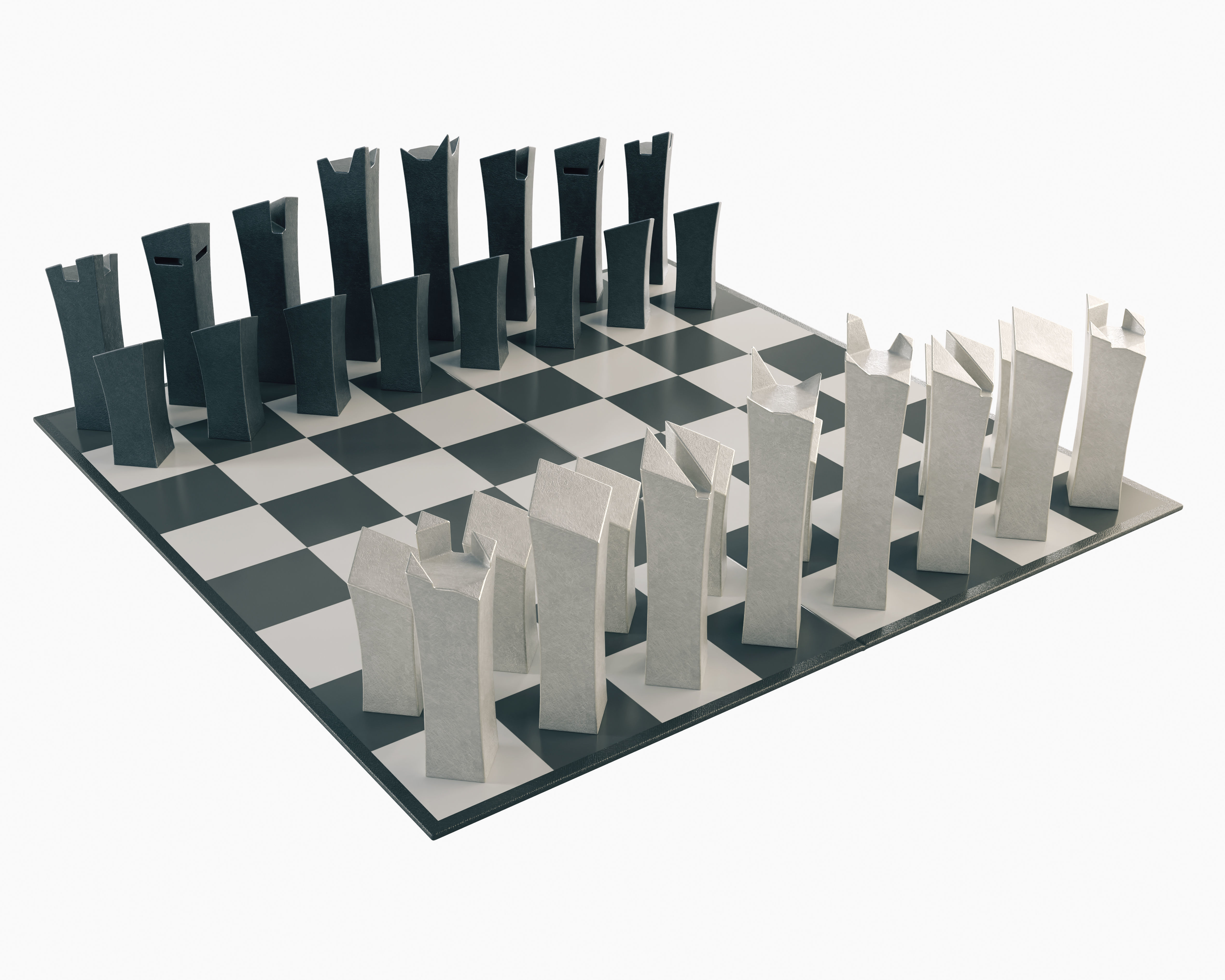 Minimalist Chess Set Concepts 3D model | CGTrader
