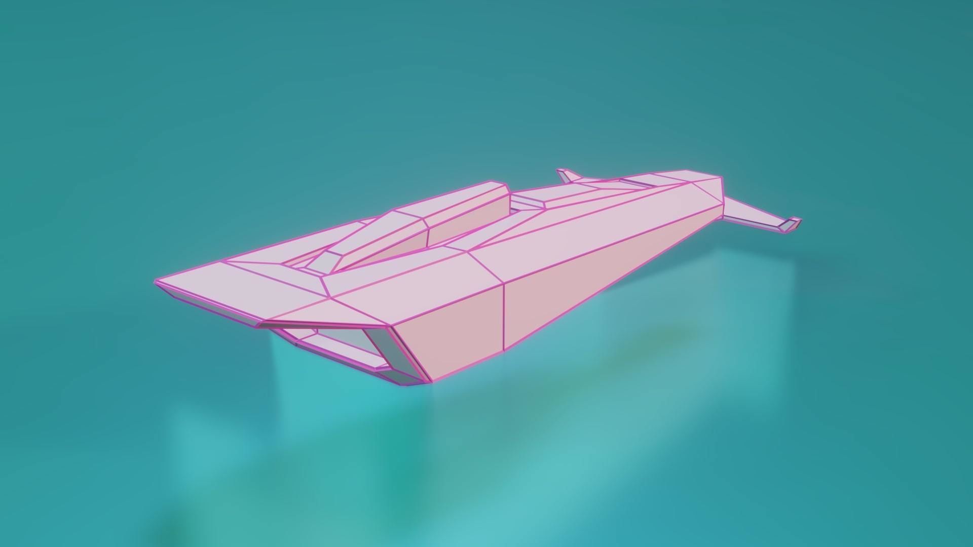 3D model Low Poly Stylized Sci-Fi Racing Hover Car VR / AR / low-poly ...