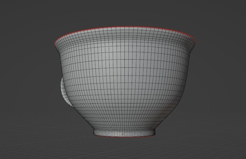 Tea Cup with flowers texture 3D model | CGTrader