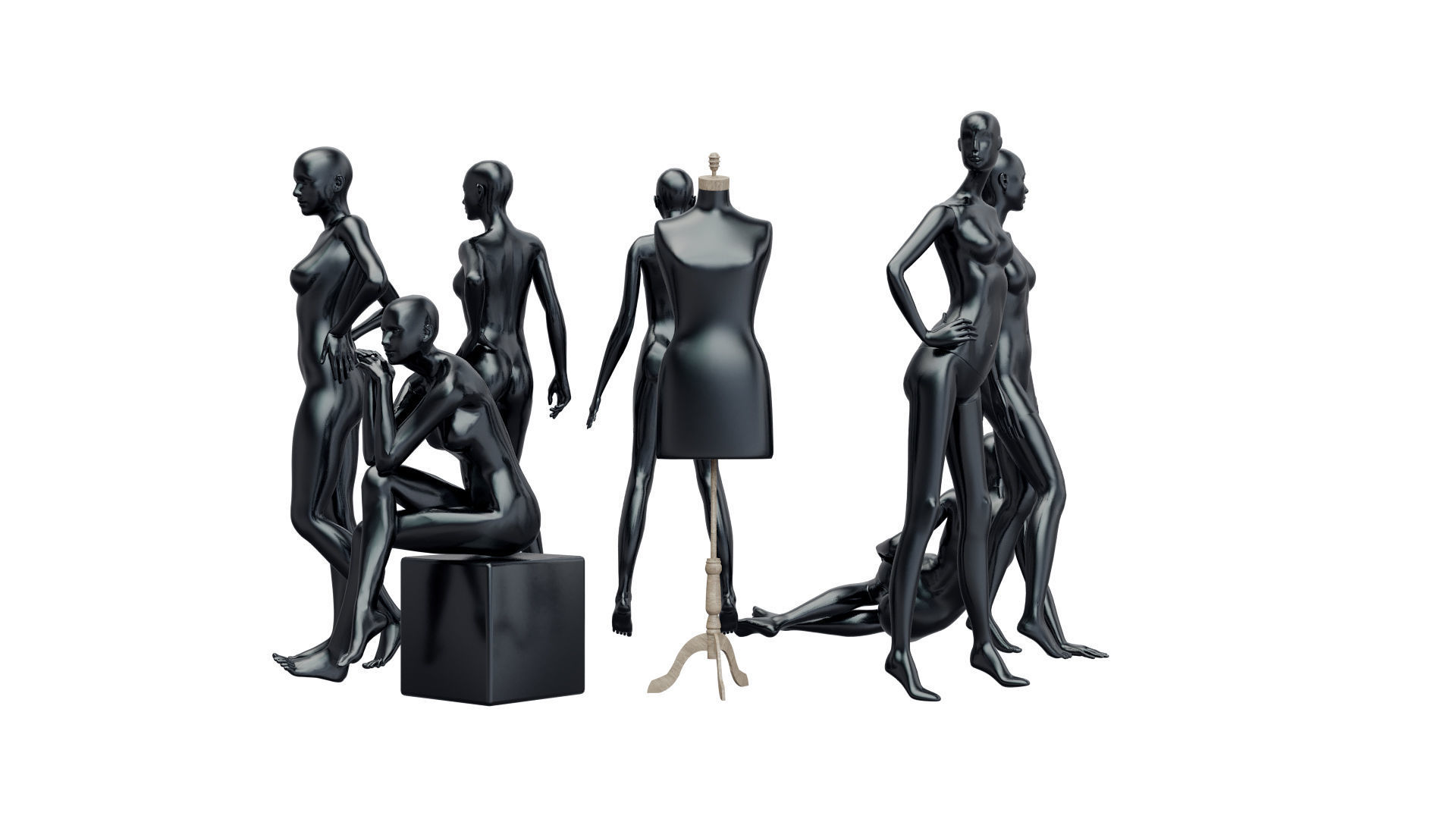 Store Female Manequins 3D model | CGTrader
