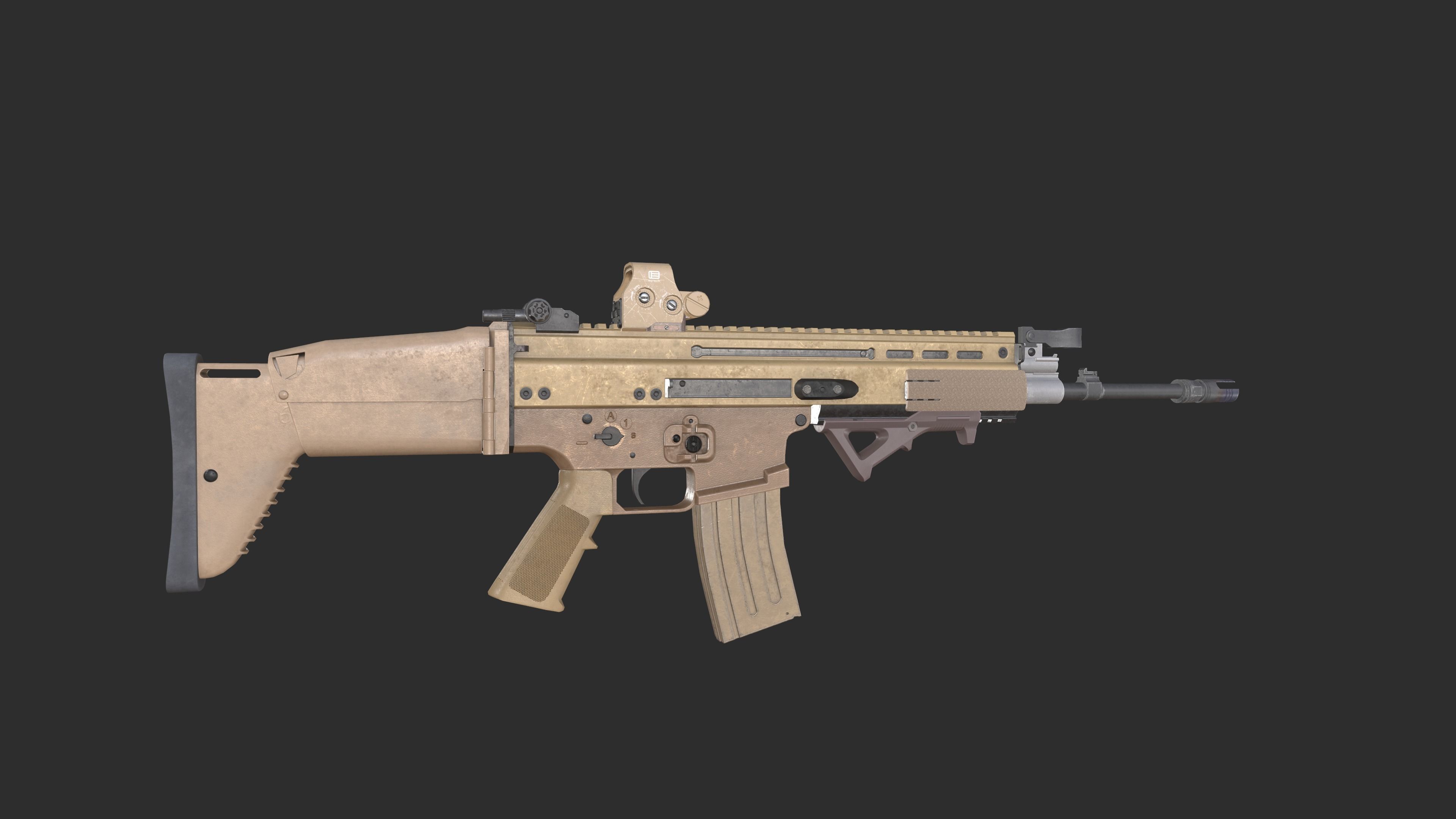 3D model FN scar-l 3D model game ready VR / AR / low-poly | CGTrader