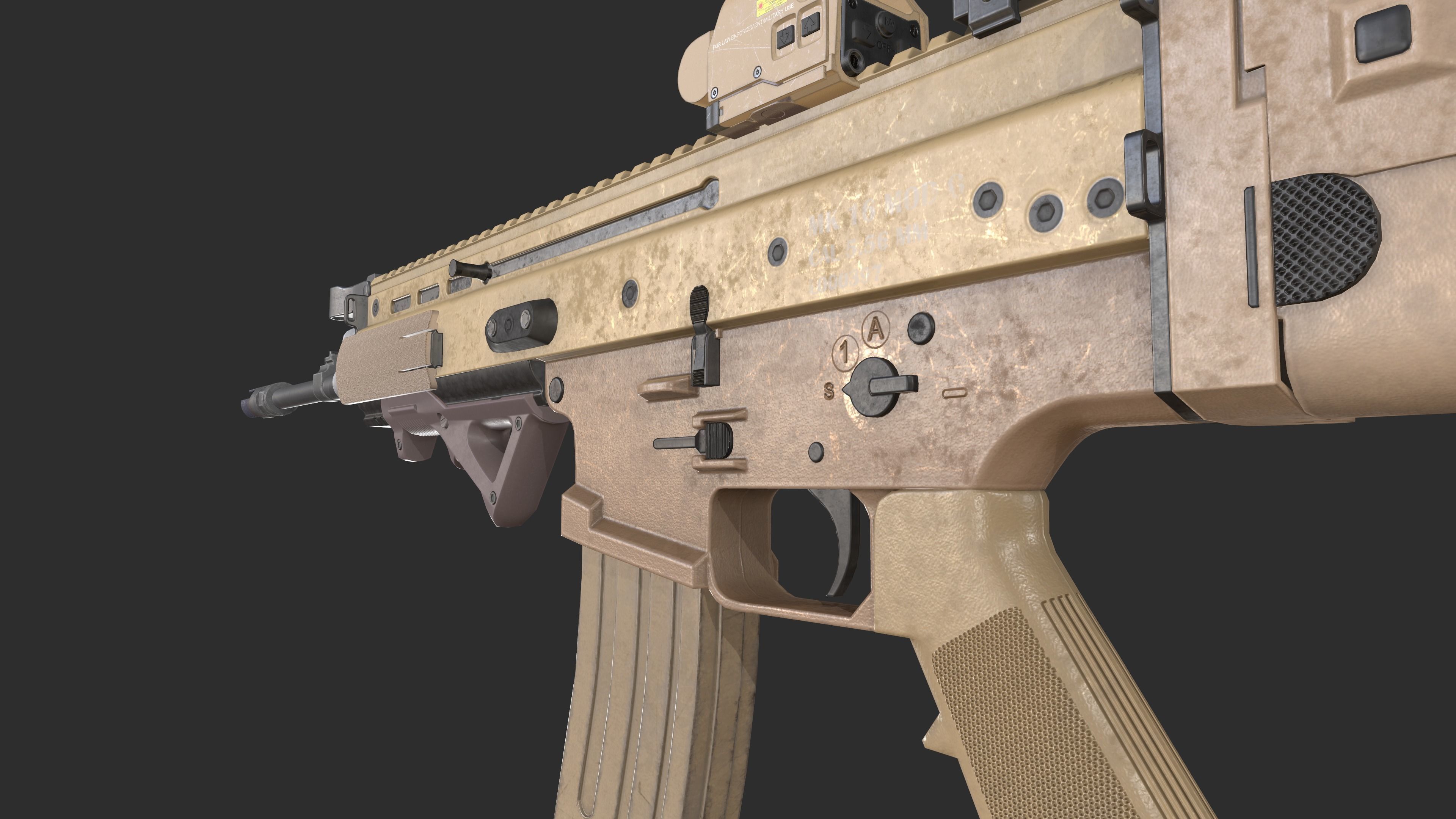 3D model FN scar-l 3D model game ready VR / AR / low-poly | CGTrader