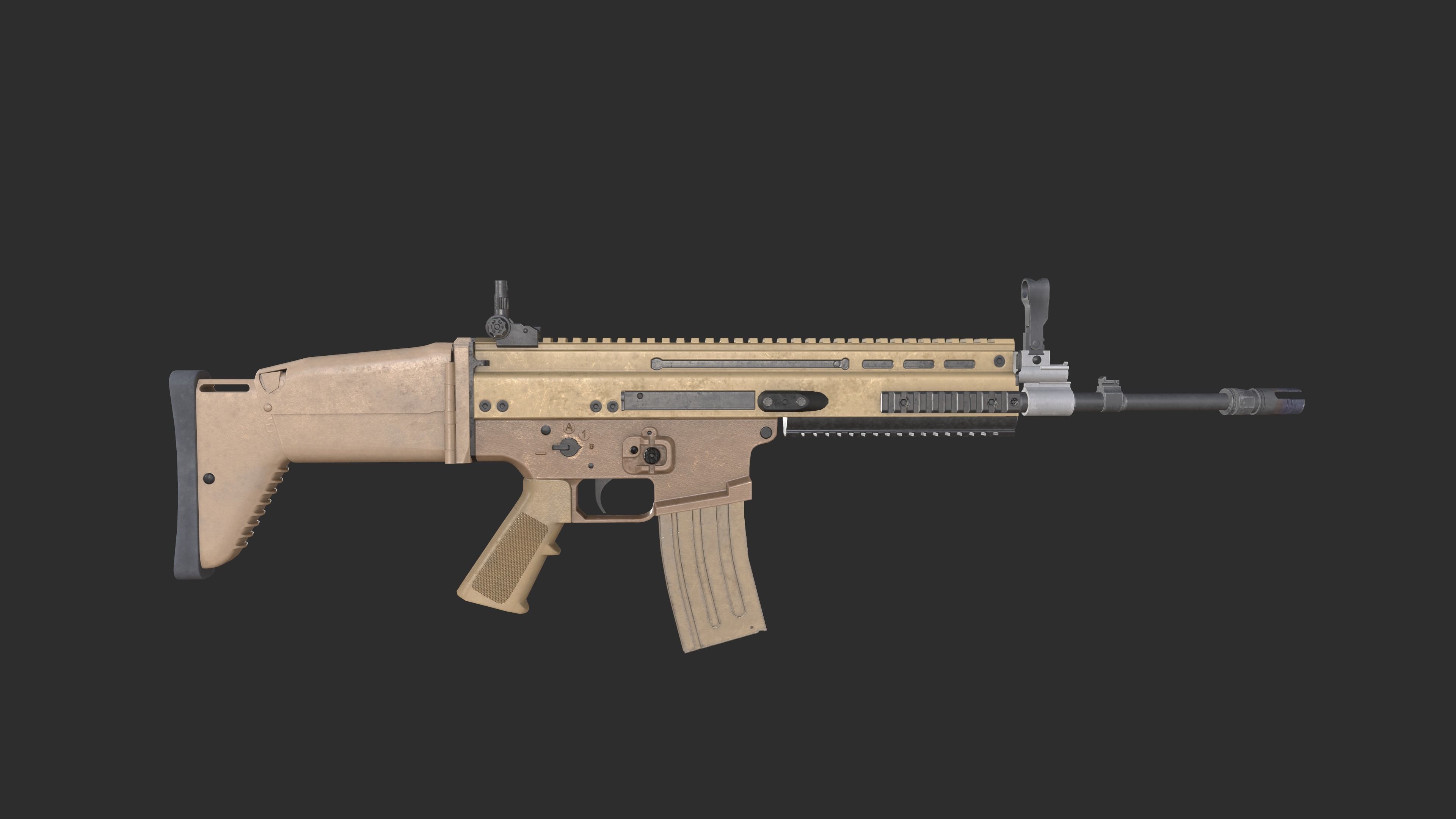 3D model FN scar-l 3D model game ready VR / AR / low-poly | CGTrader
