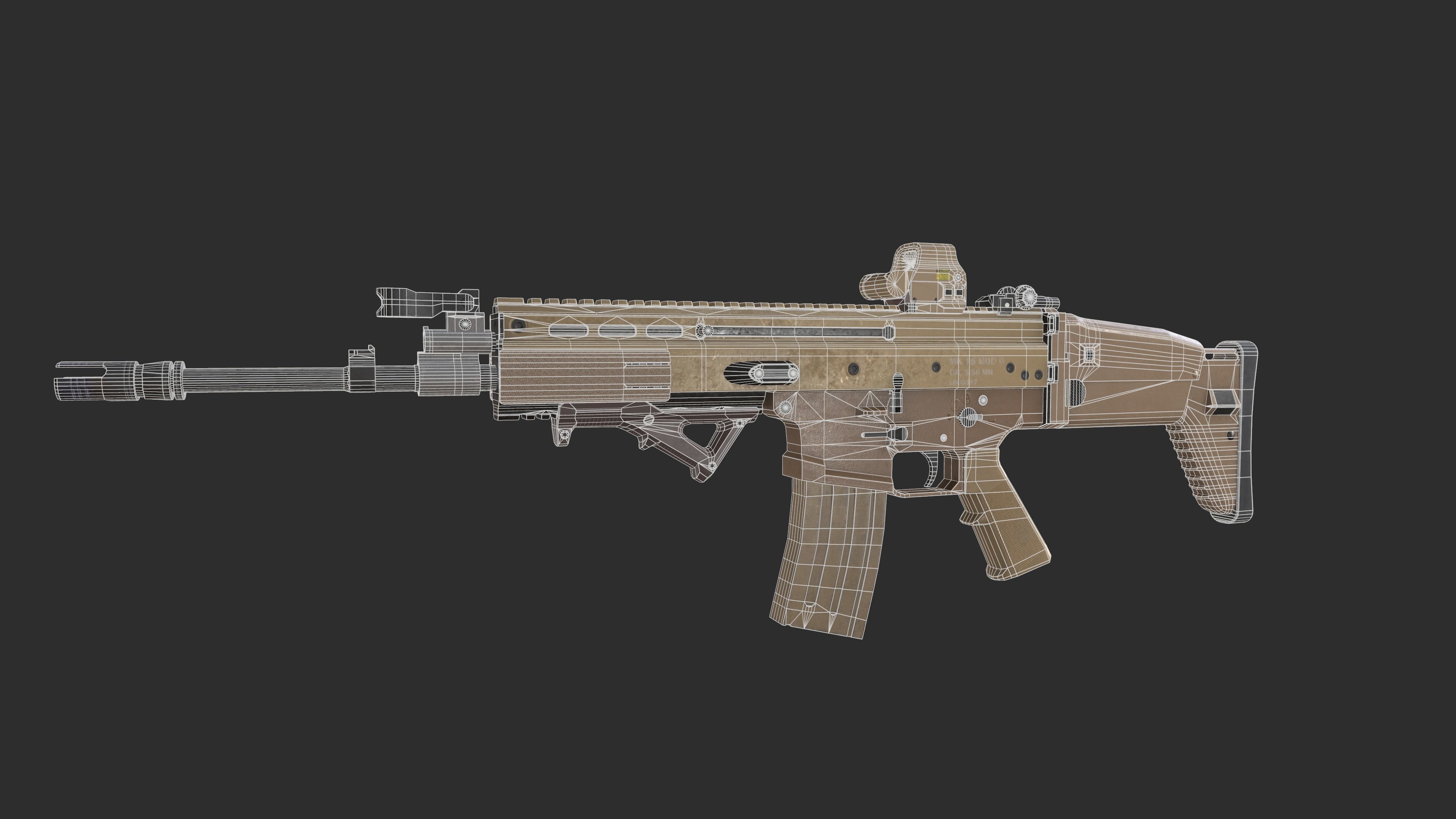3D model FN scar-l 3D model game ready VR / AR / low-poly | CGTrader
