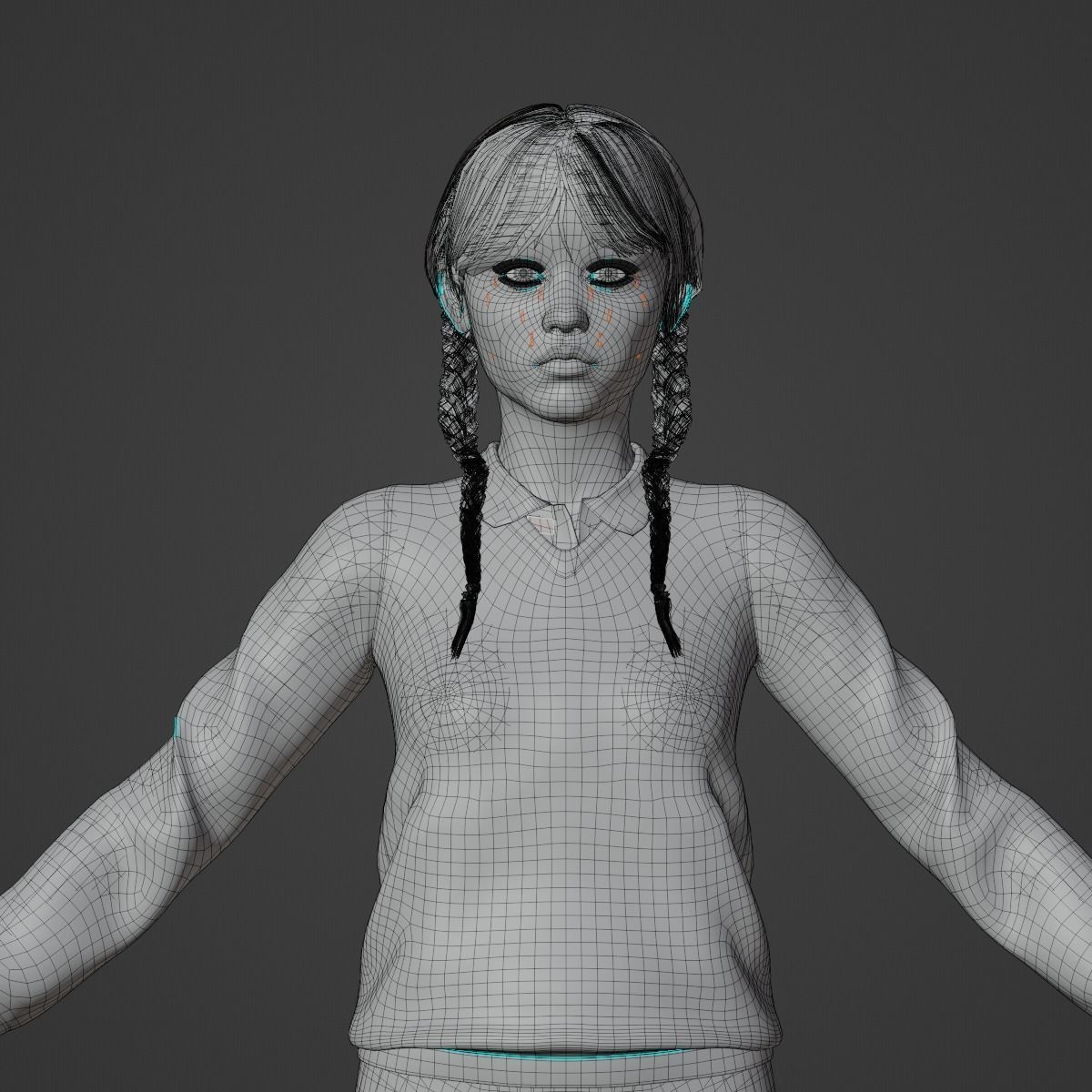 Wednesday Jenna Ortega Realistic Character 3D model | CGTrader