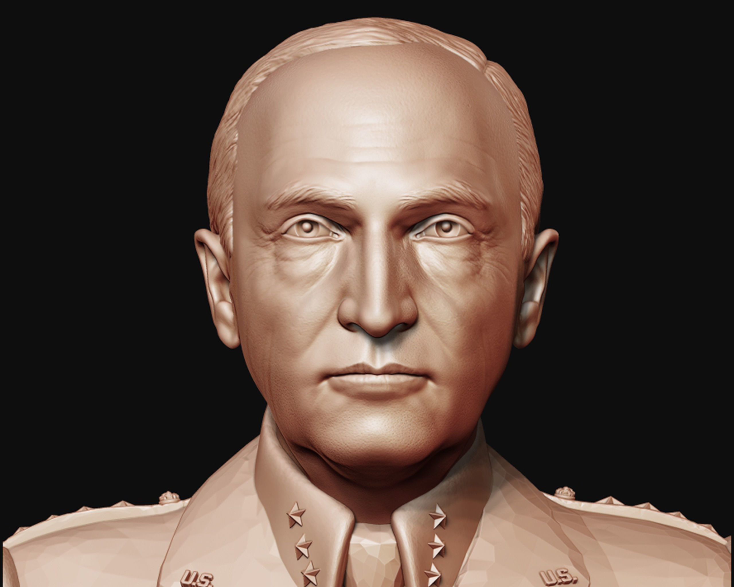 General George S Patton 3D model 3D printable | CGTrader