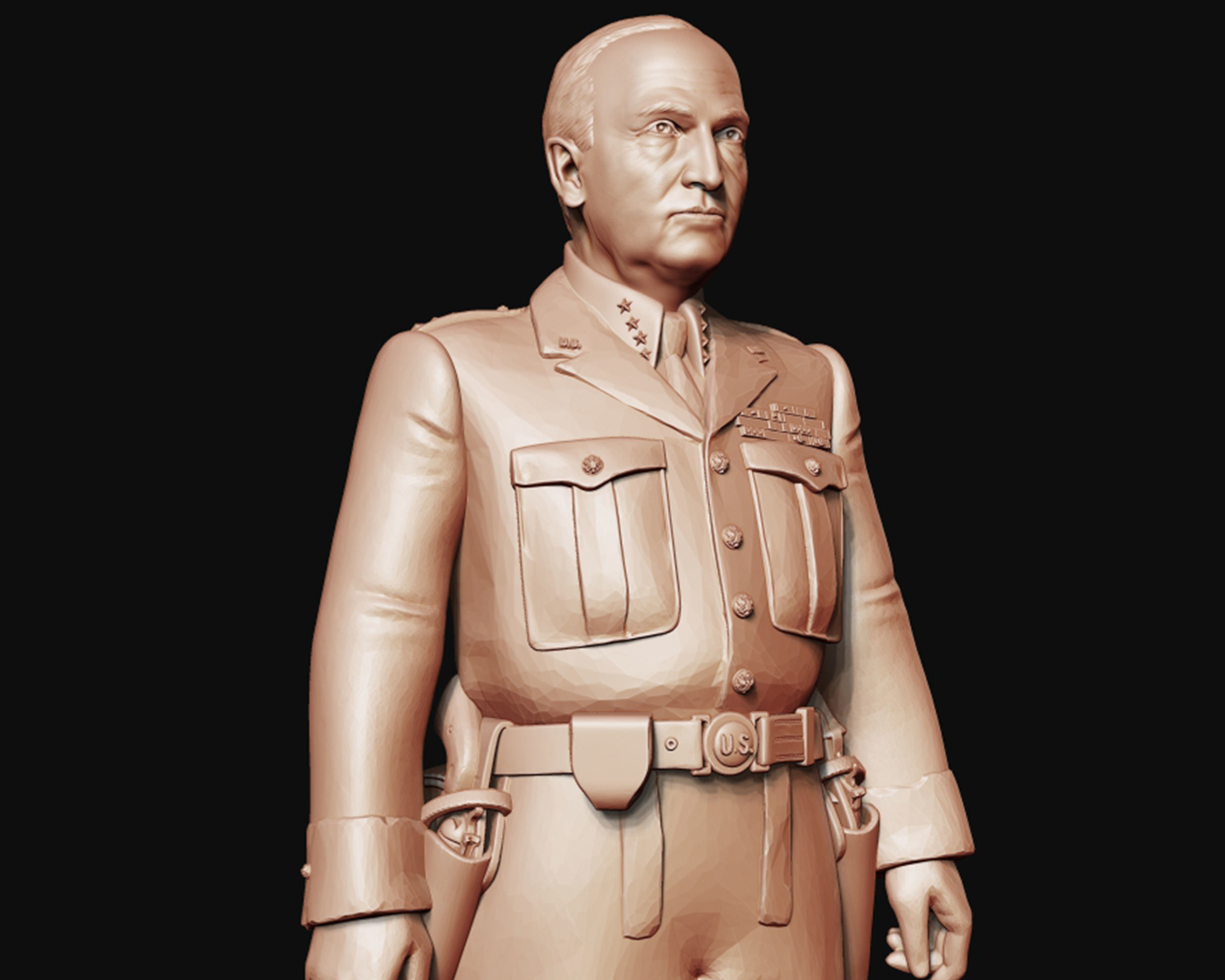 General George S Patton 3D model 3D printable | CGTrader