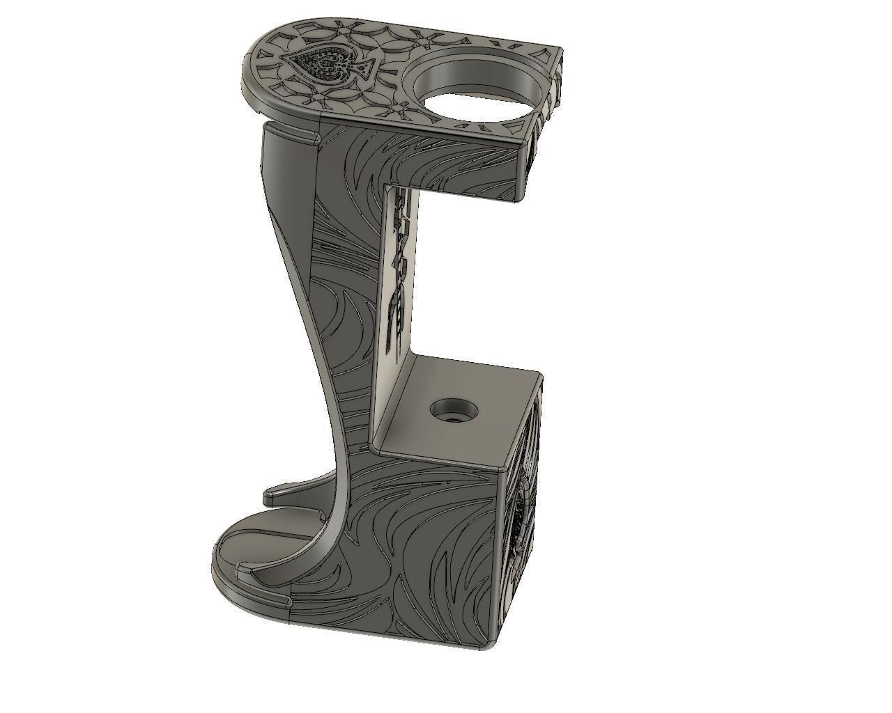 Boro Mechanical Mod Spades Texture with Single 18650 battery 3D model ...