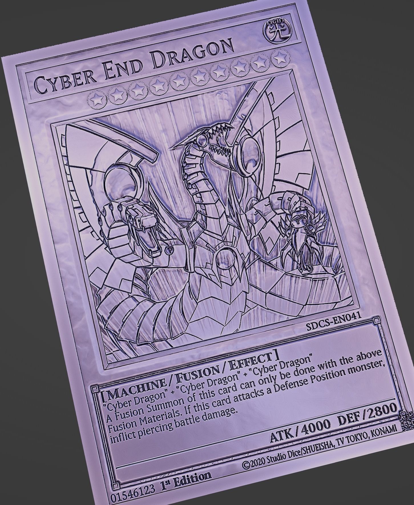 cyber end dragon - yugioh 3D model 3D printable | CGTrader
