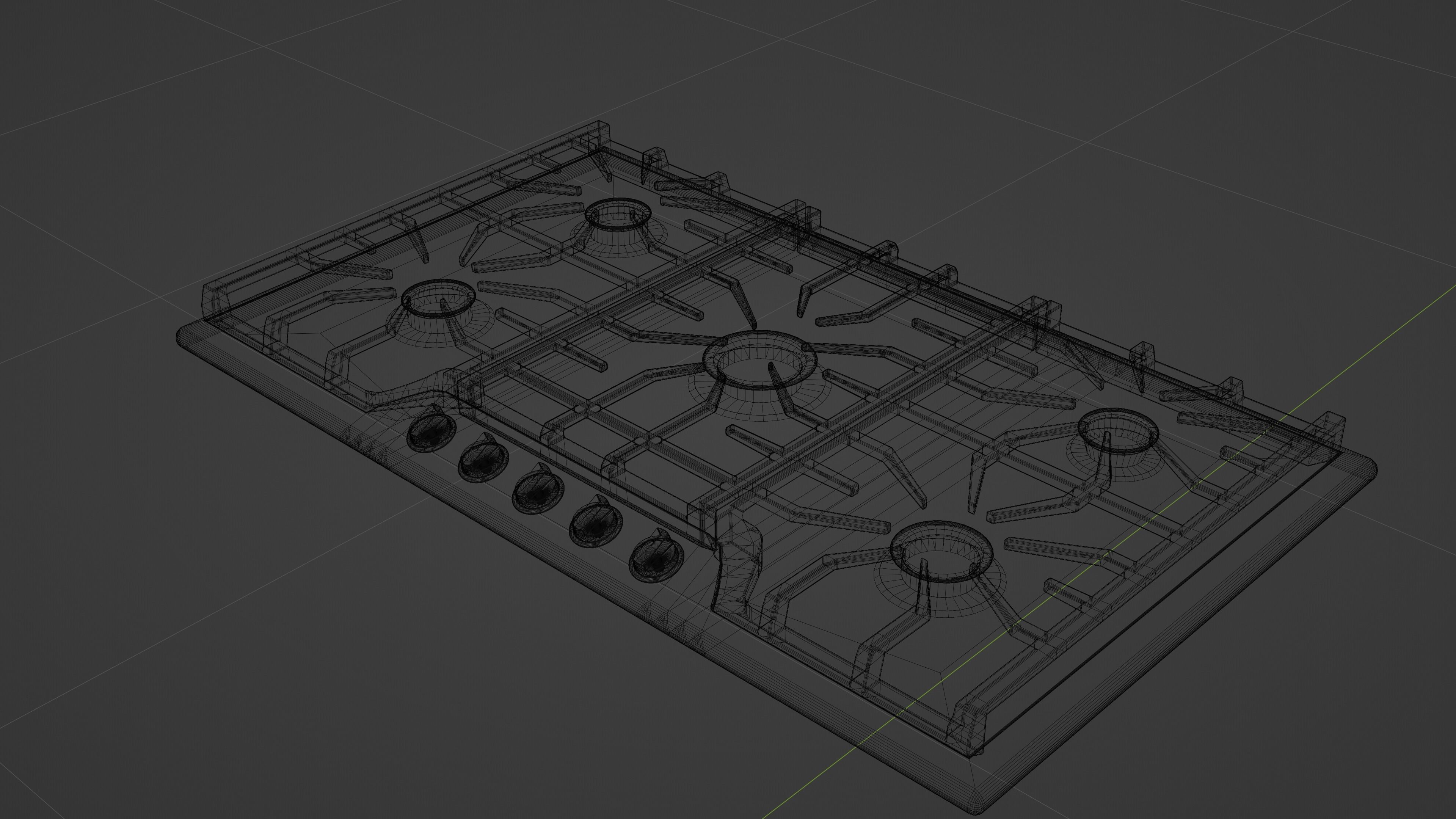 Gas Cooktop 3D model | CGTrader