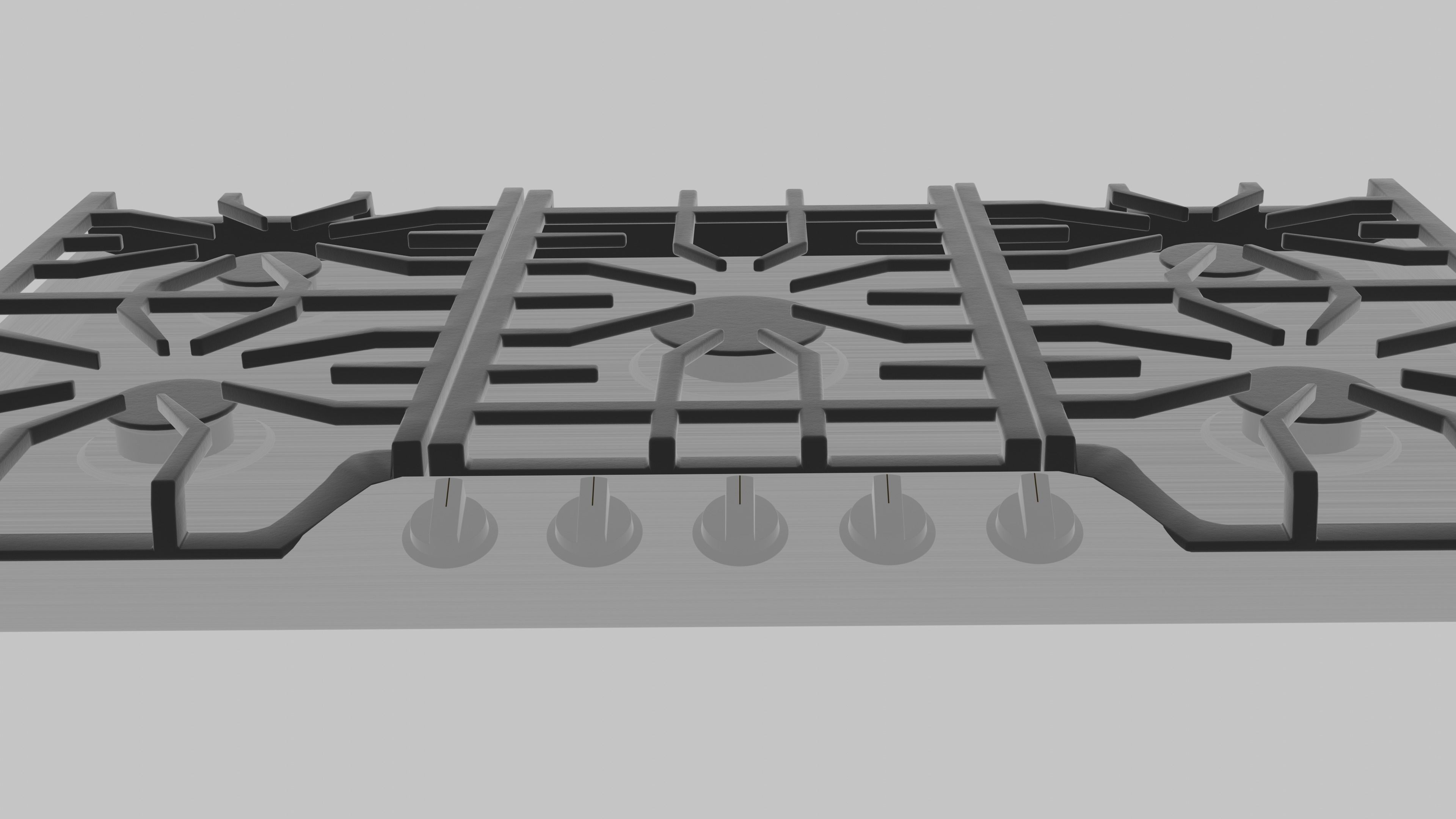 Gas Cooktop 3D model | CGTrader