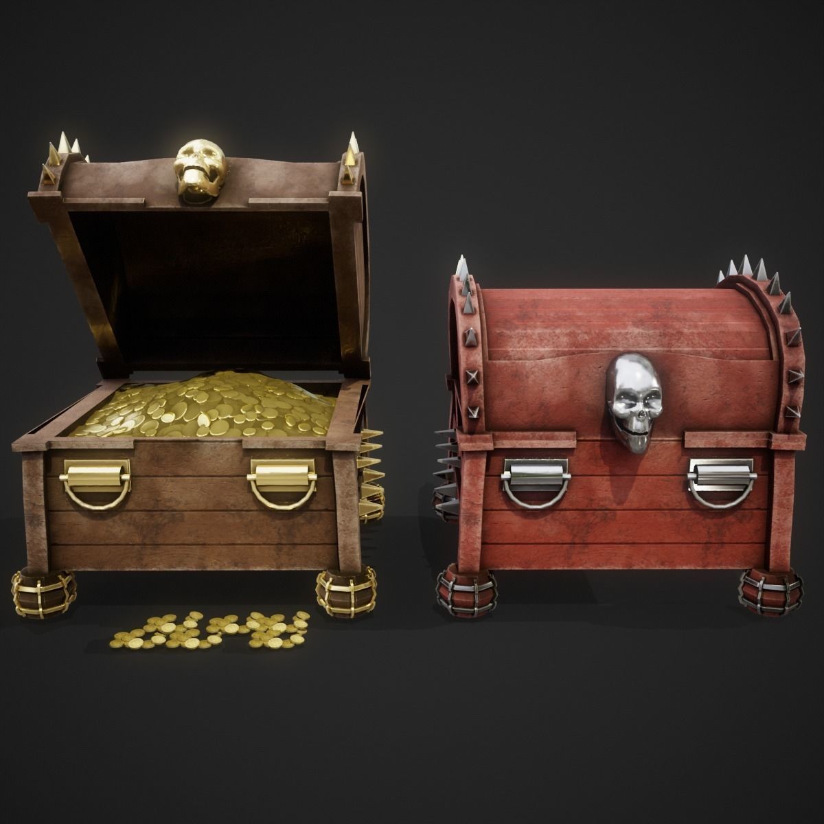 3D model 3D Treasure box With PBR texture VR / AR / low-poly | CGTrader