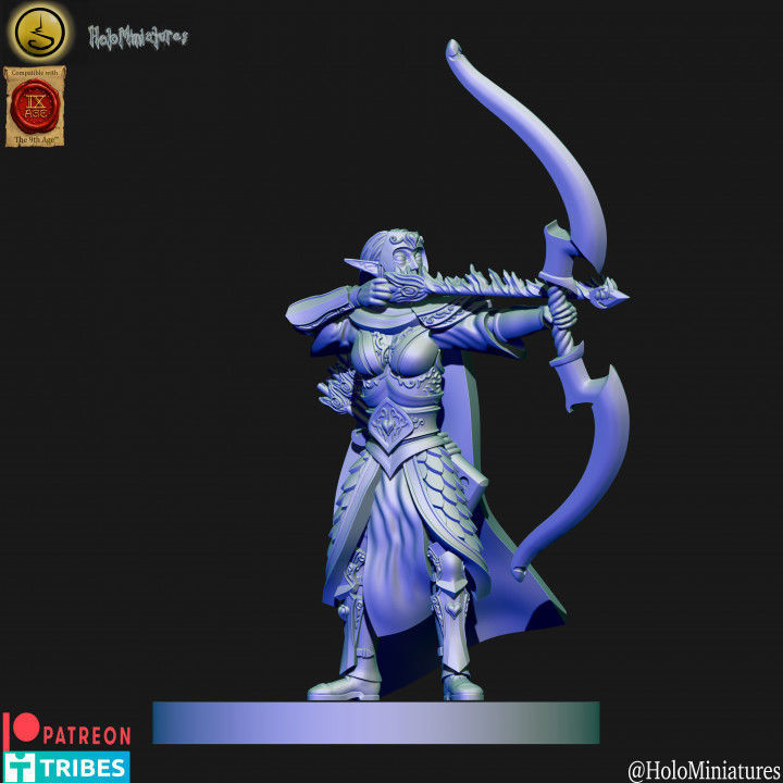 Highborn elves sisters unit 3D model 3D printable | CGTrader
