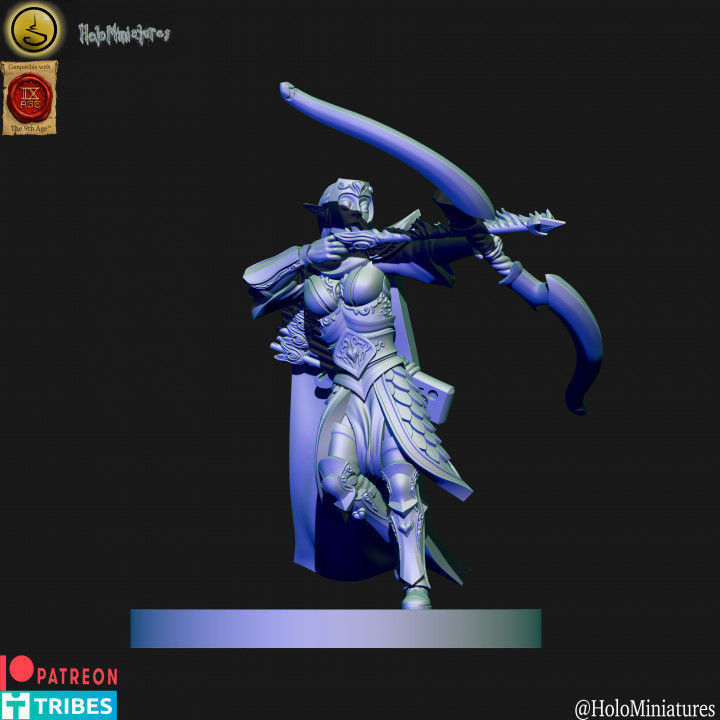 Highborn elves sisters unit 3D model 3D printable | CGTrader