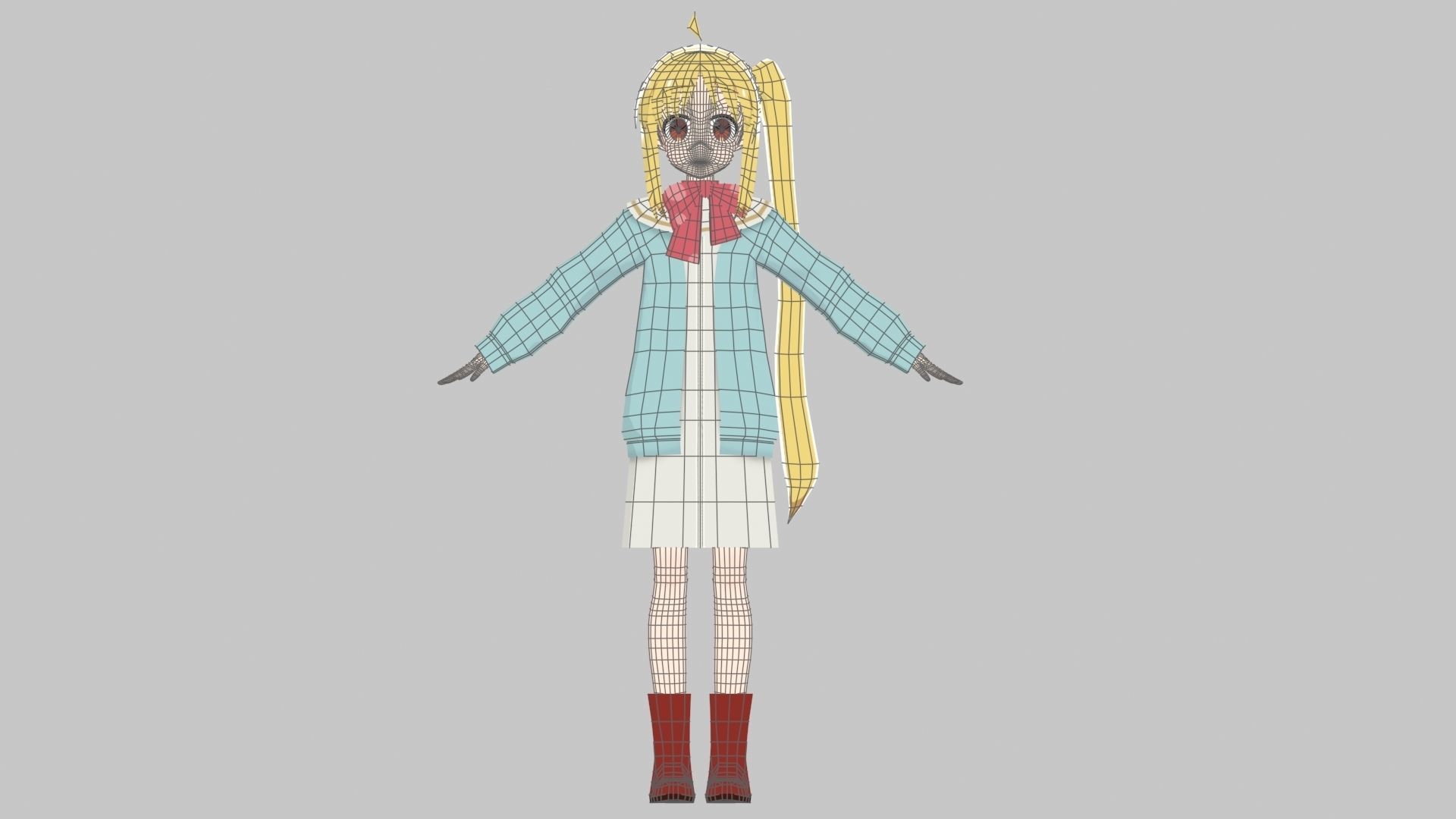 Bocchi the rock Ijichi Nijika free 3D model rigged | CGTrader
