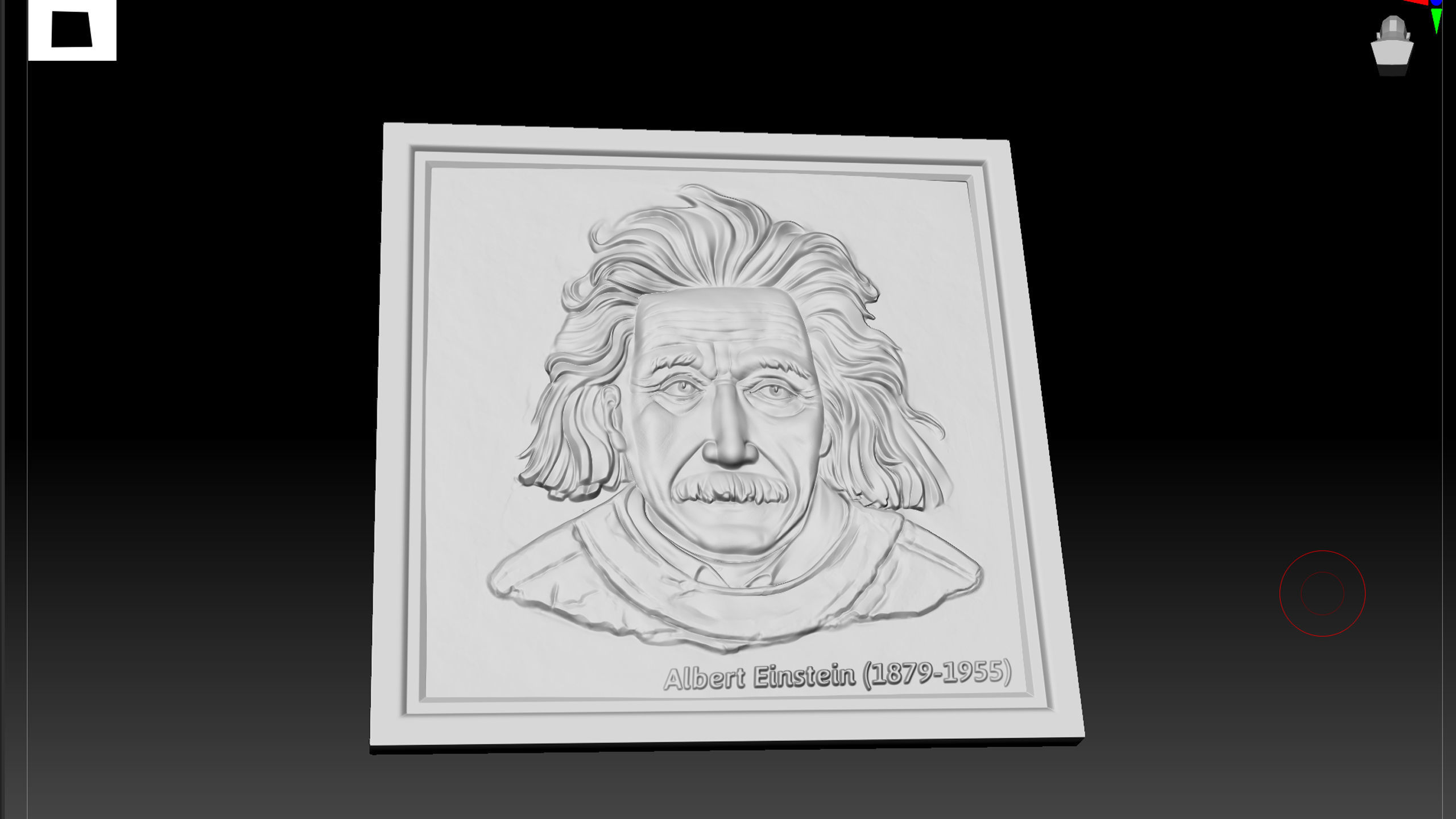Einstein relief 3D model | CGTrader