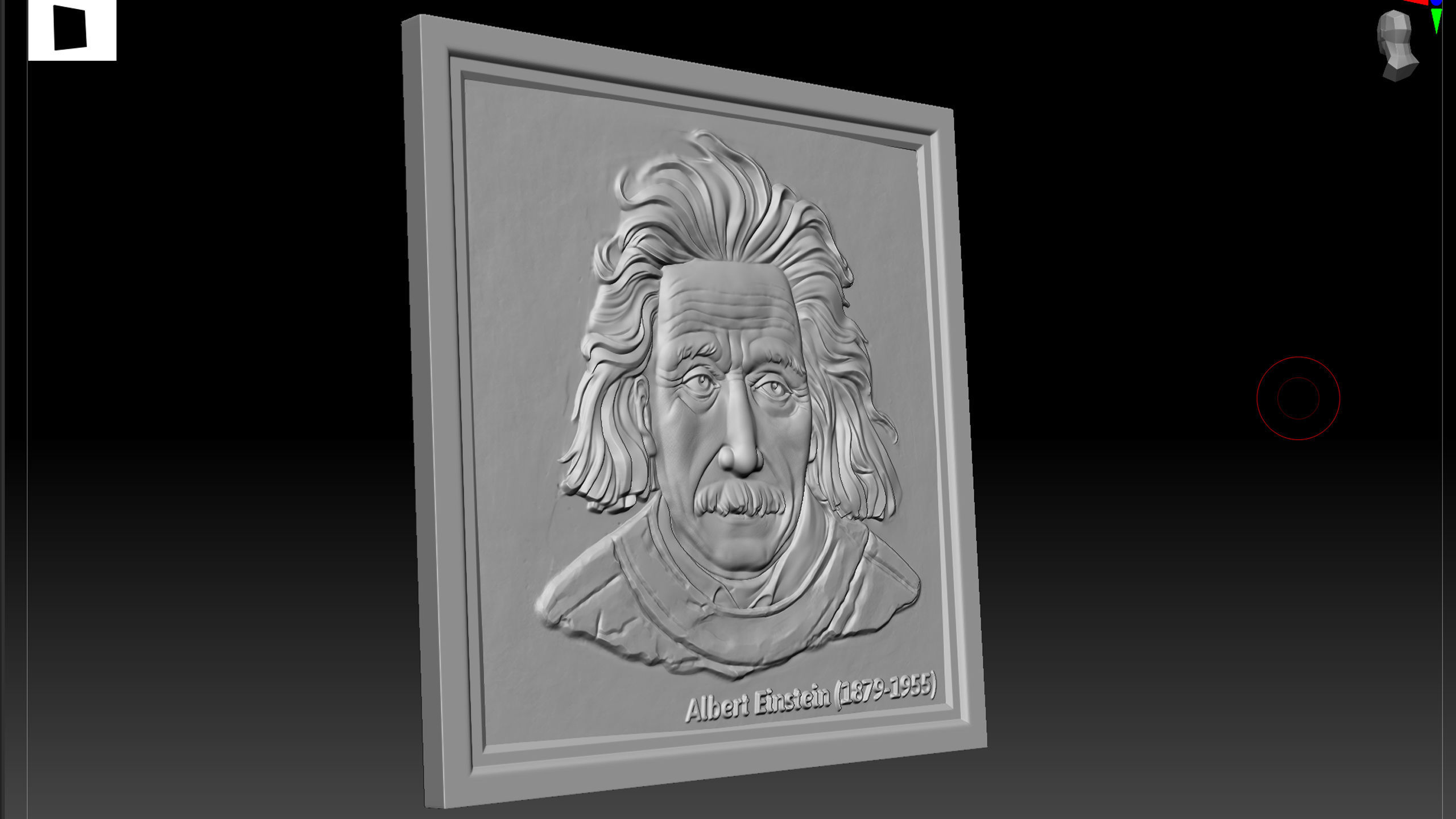 Einstein relief 3D model | CGTrader