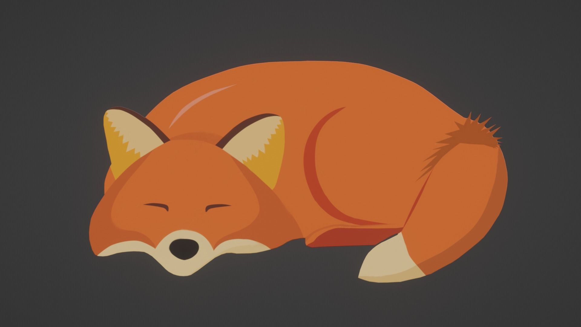3D model Sleeping Moma Fox 2D Animated VR / AR / low-poly | CGTrader