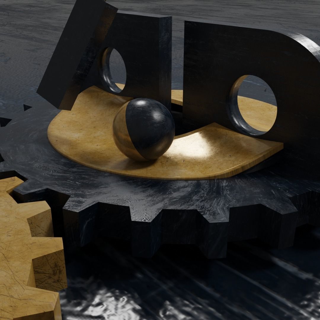 Animated Mechanical gears 3D - realistic FREE free 3D model | CGTrader