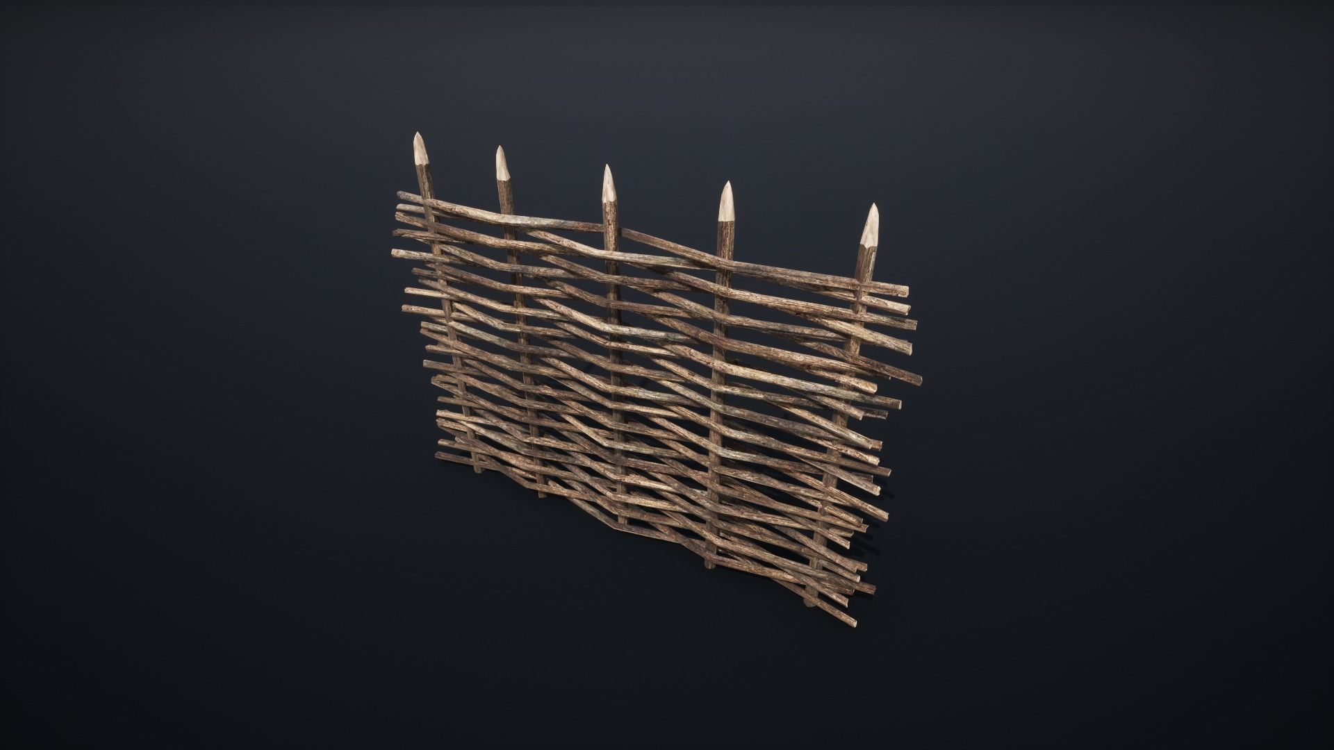 3D model PALISADE BARRIER BARRICADE FENCE WALL VILLAGE DAM MEDIEVAL ...