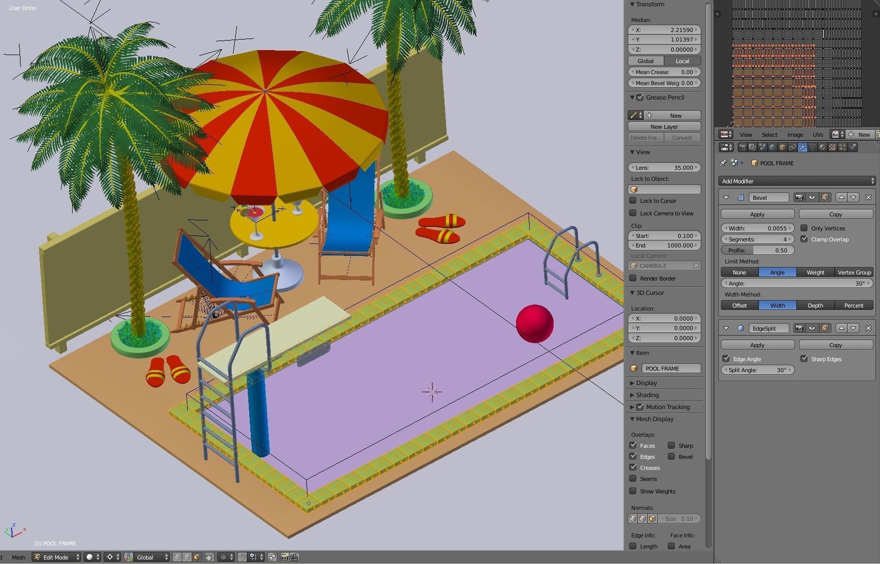 Pool Scene 3D model | CGTrader
