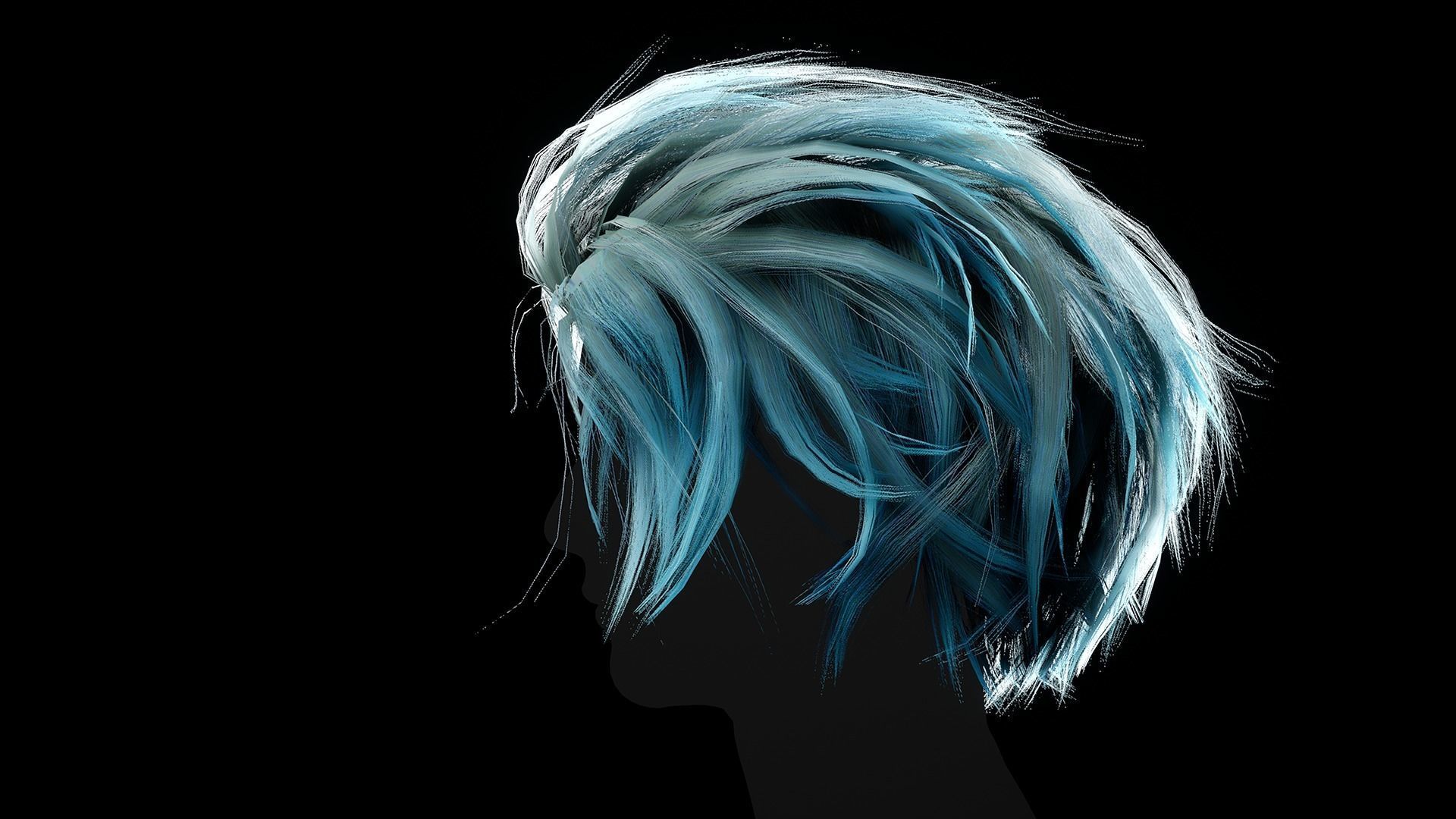 3D model Realtime Hair - Messy men style VR / AR / low-poly | CGTrader