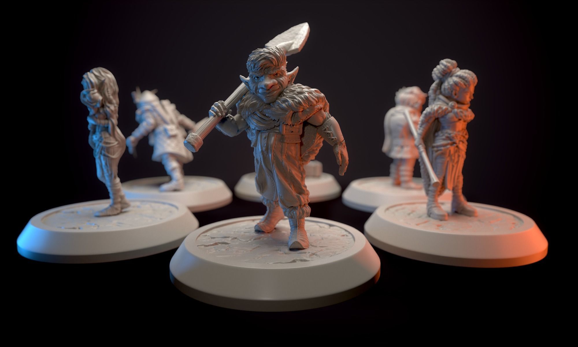 Nimble People miniature series 3D model 3D printable | CGTrader