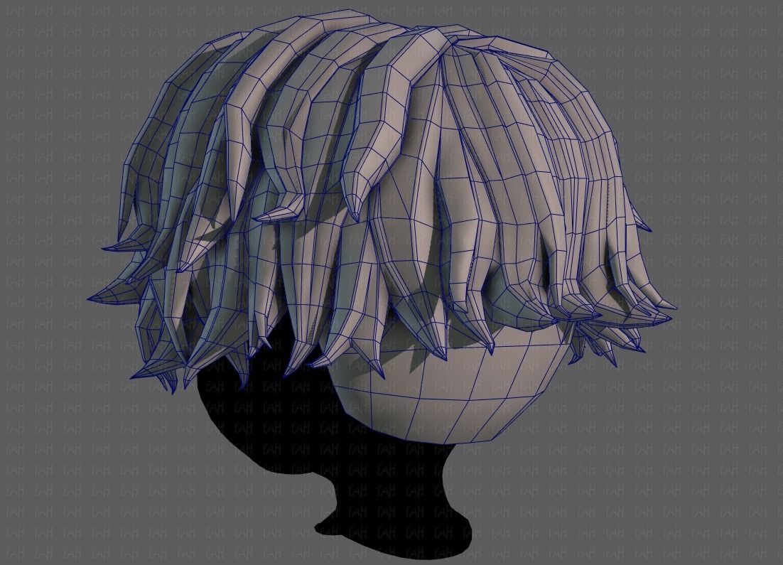 3D model 3D Hair style for boy V100 VR / AR / low-poly | CGTrader