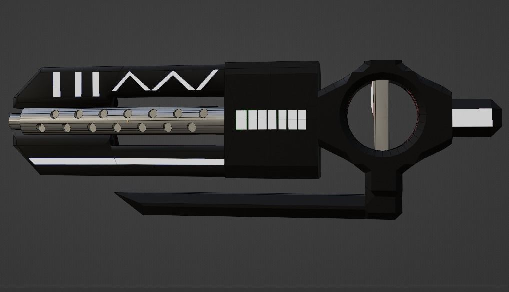 low-poly cyber gun free VR / AR / low-poly 3D model | CGTrader