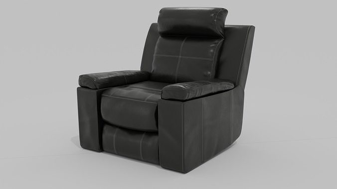 3D model Leather Recliner VR / AR / low-poly | CGTrader