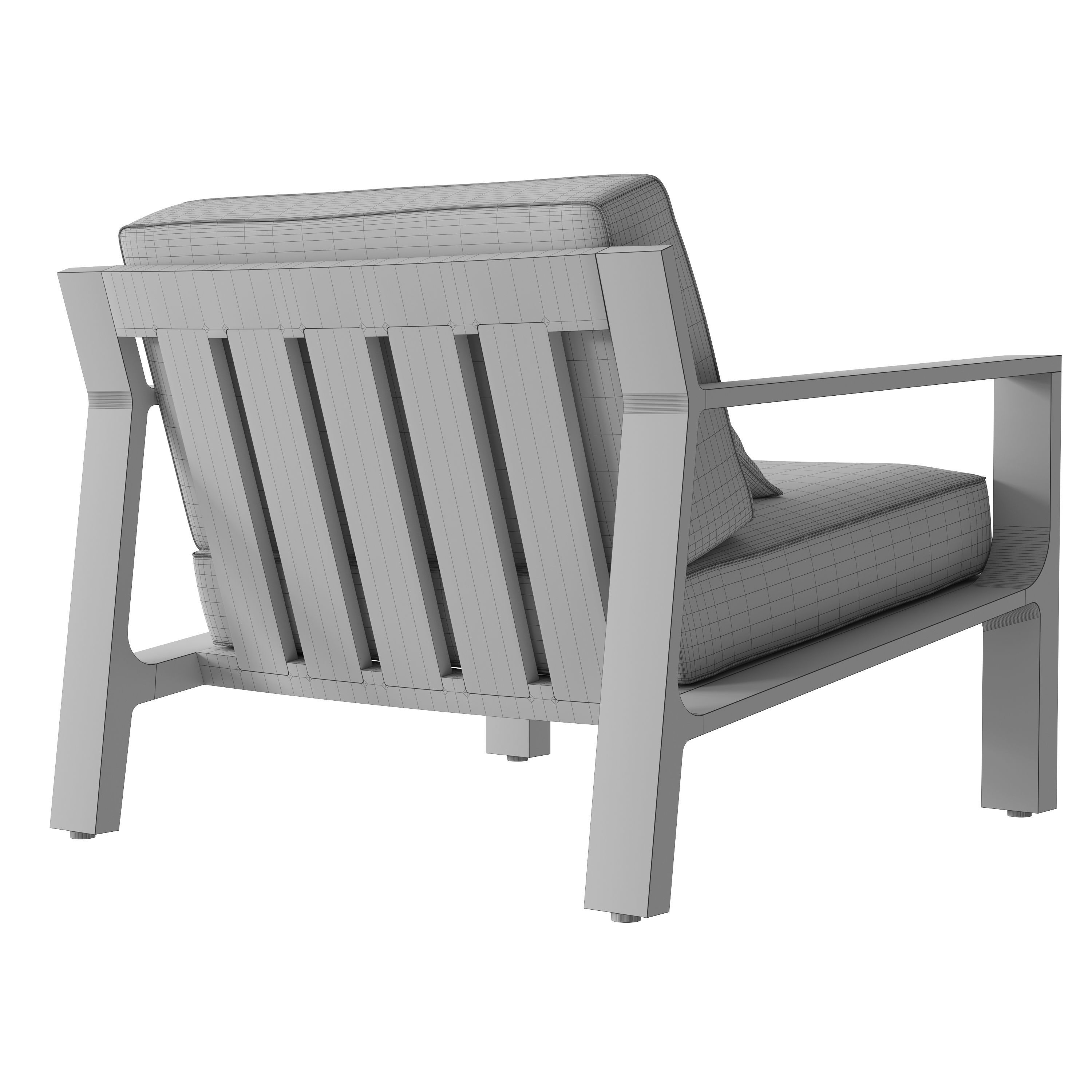 RHODES TEAK LOUNGE CHAIR Restoration Hardware 3D model | CGTrader