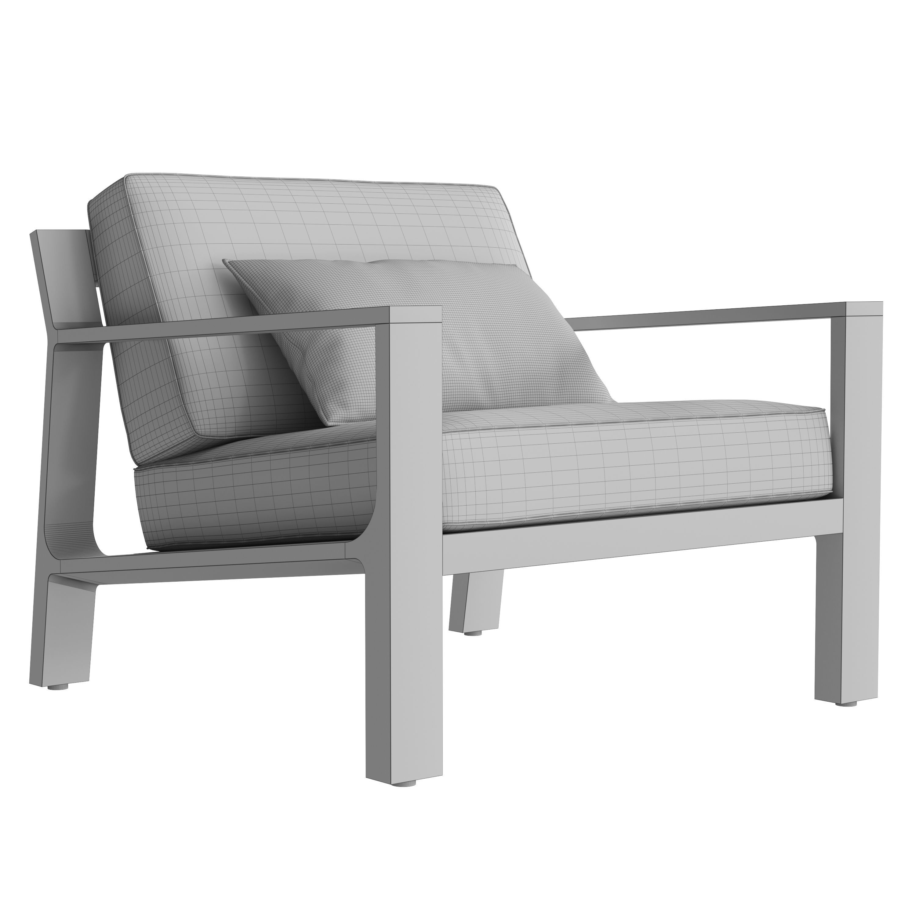 RHODES TEAK LOUNGE CHAIR Restoration Hardware 3D model | CGTrader