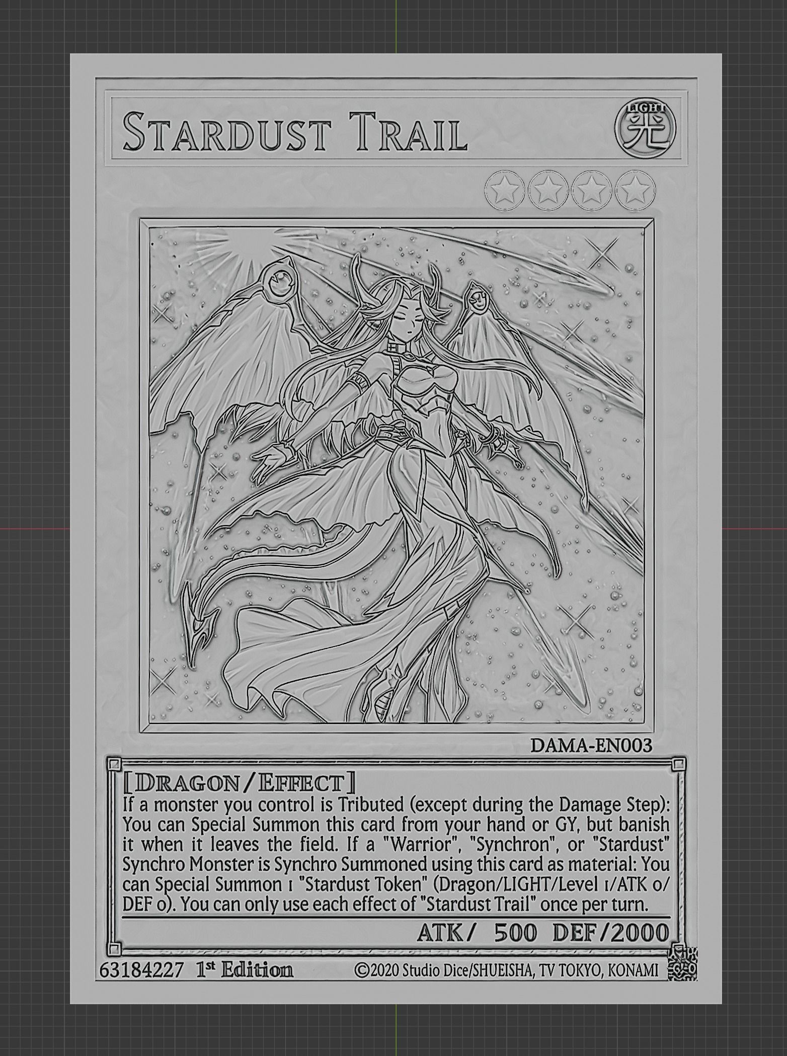 stardust trail - yugioh 3D model 3D printable | CGTrader