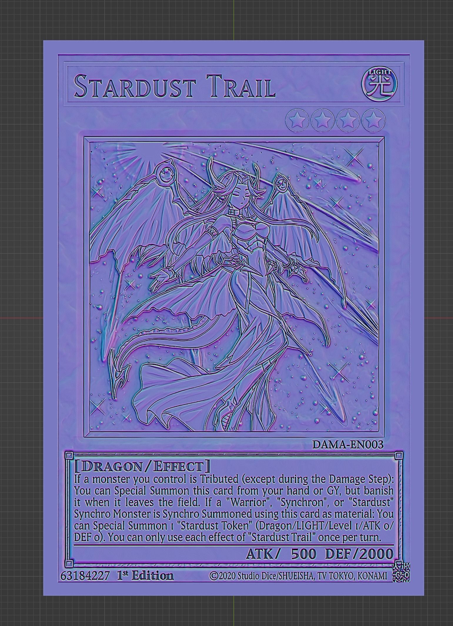 stardust trail - yugioh 3D model 3D printable | CGTrader