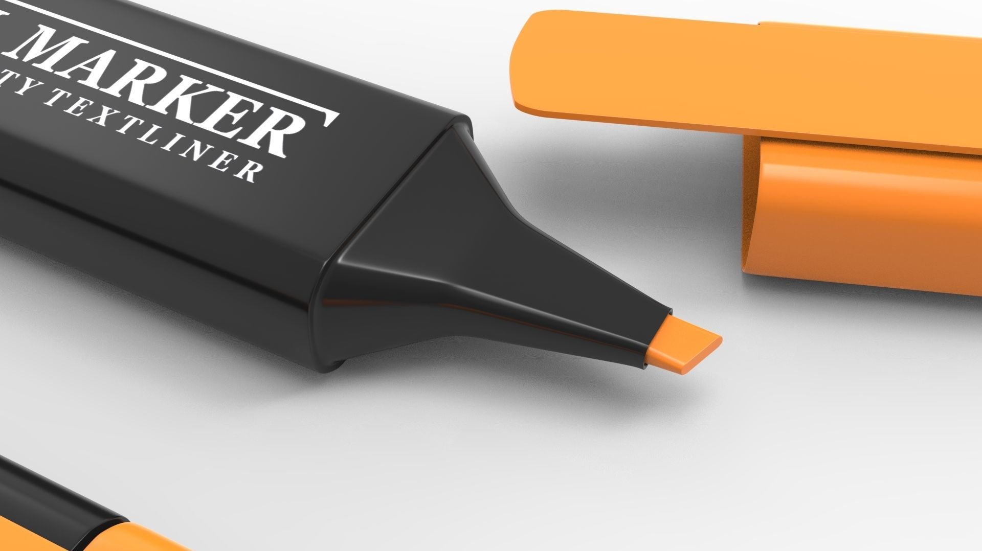 MARKER ORANGE 3D model | CGTrader
