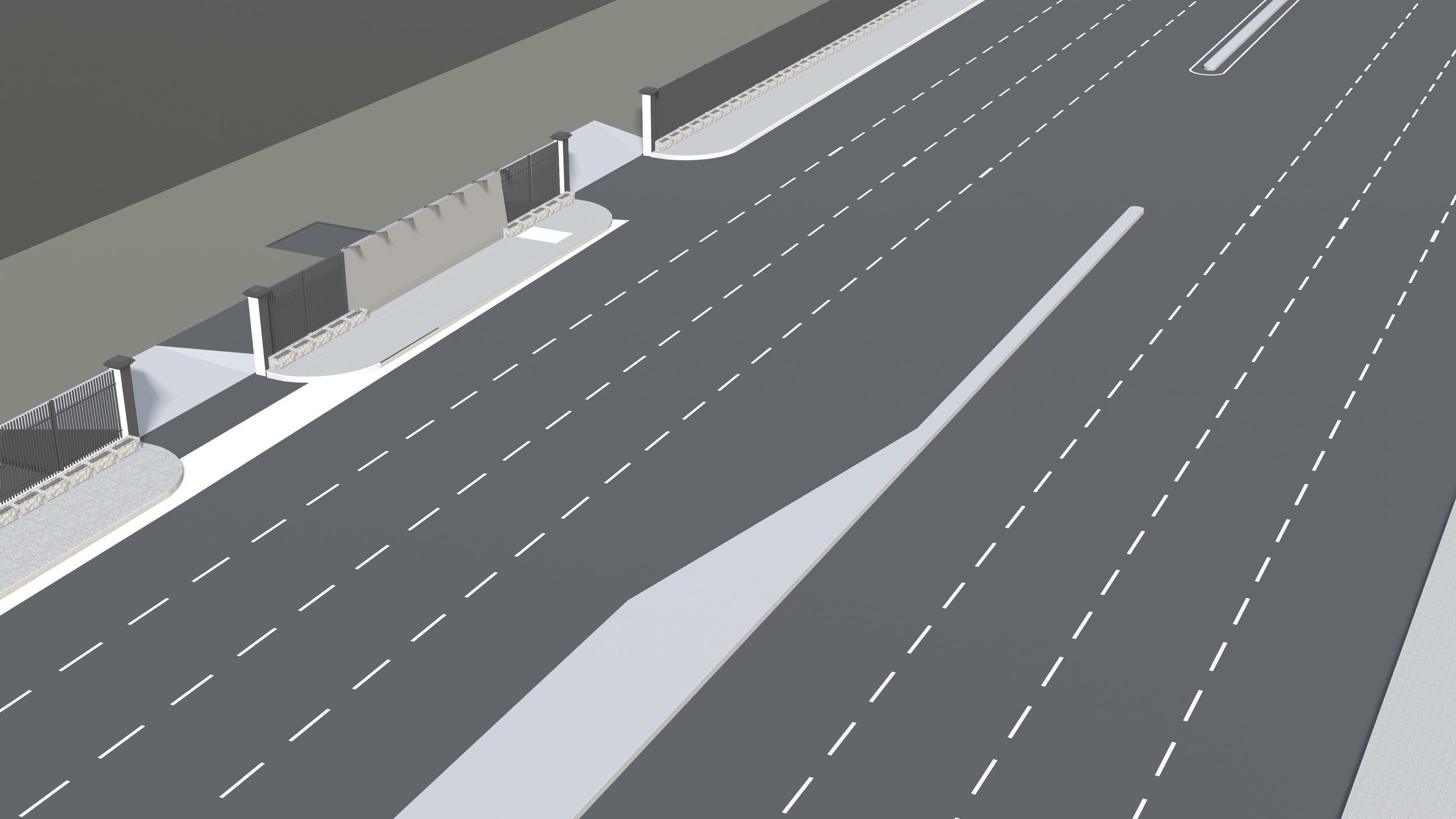 Road scene 3D model | CGTrader