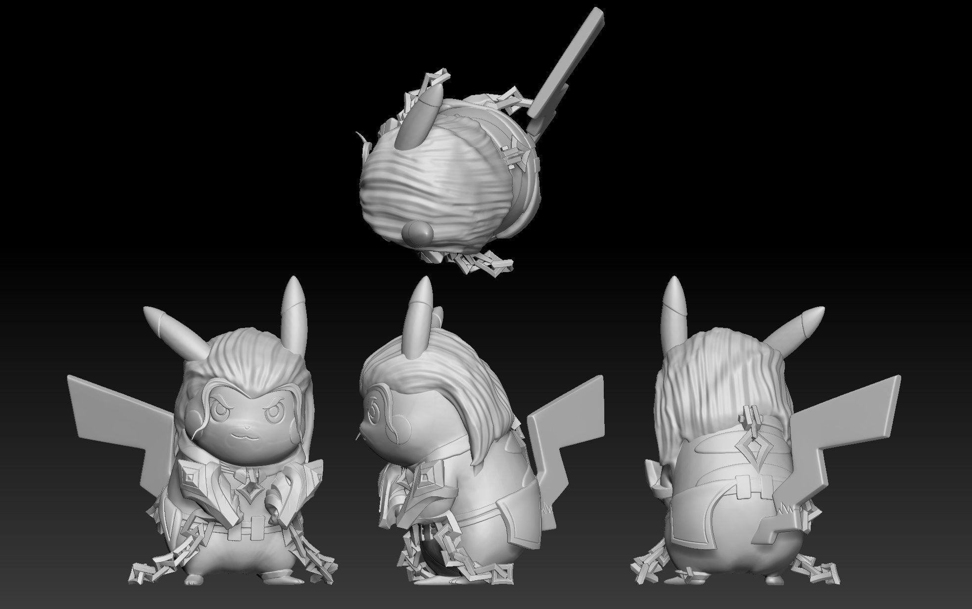 Pokemon Pikachu Cosplay Sylas League of Legends 3D model 3D printable ...
