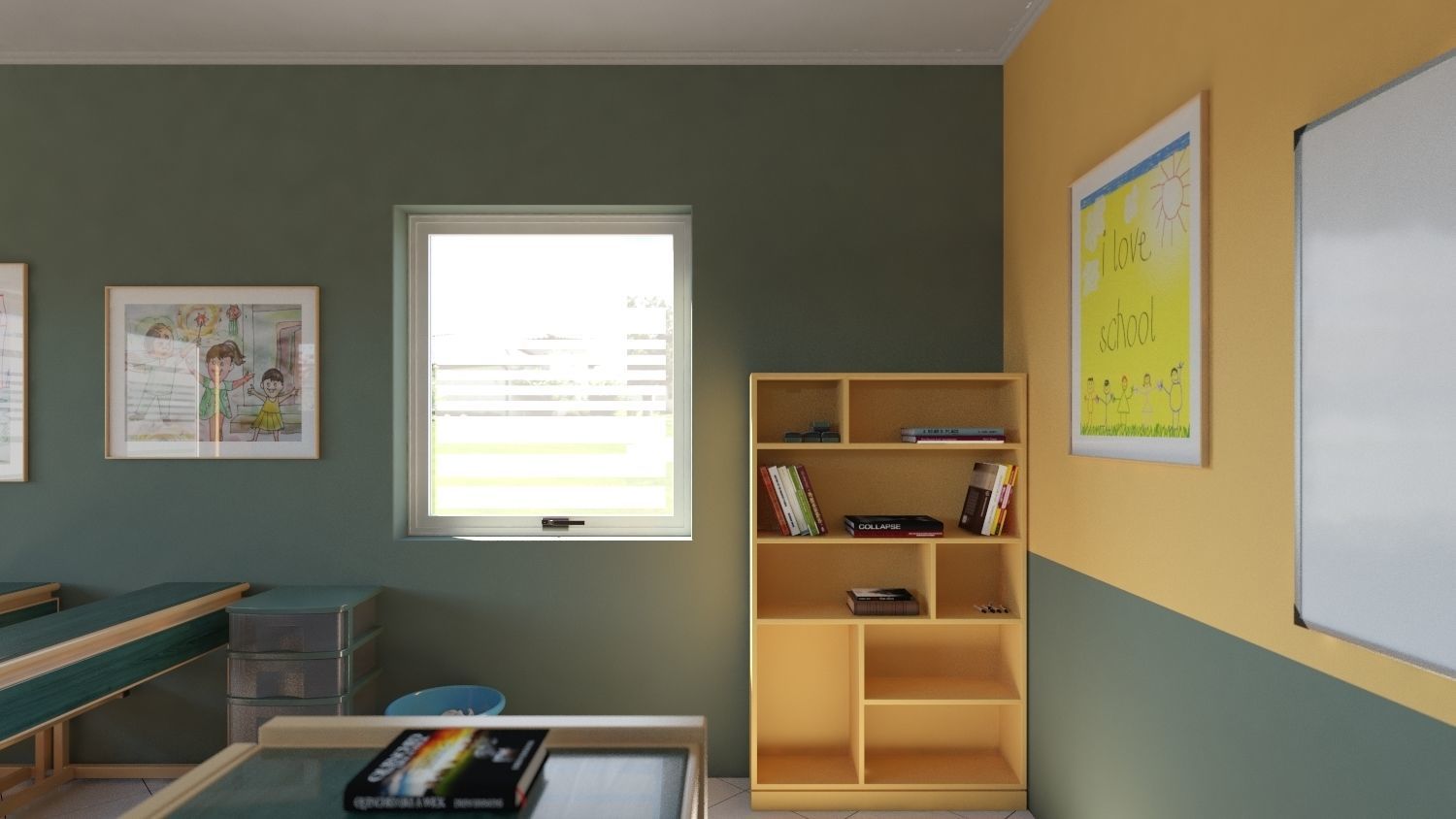 Small Modern Middle School Classroom 009 3D model | CGTrader