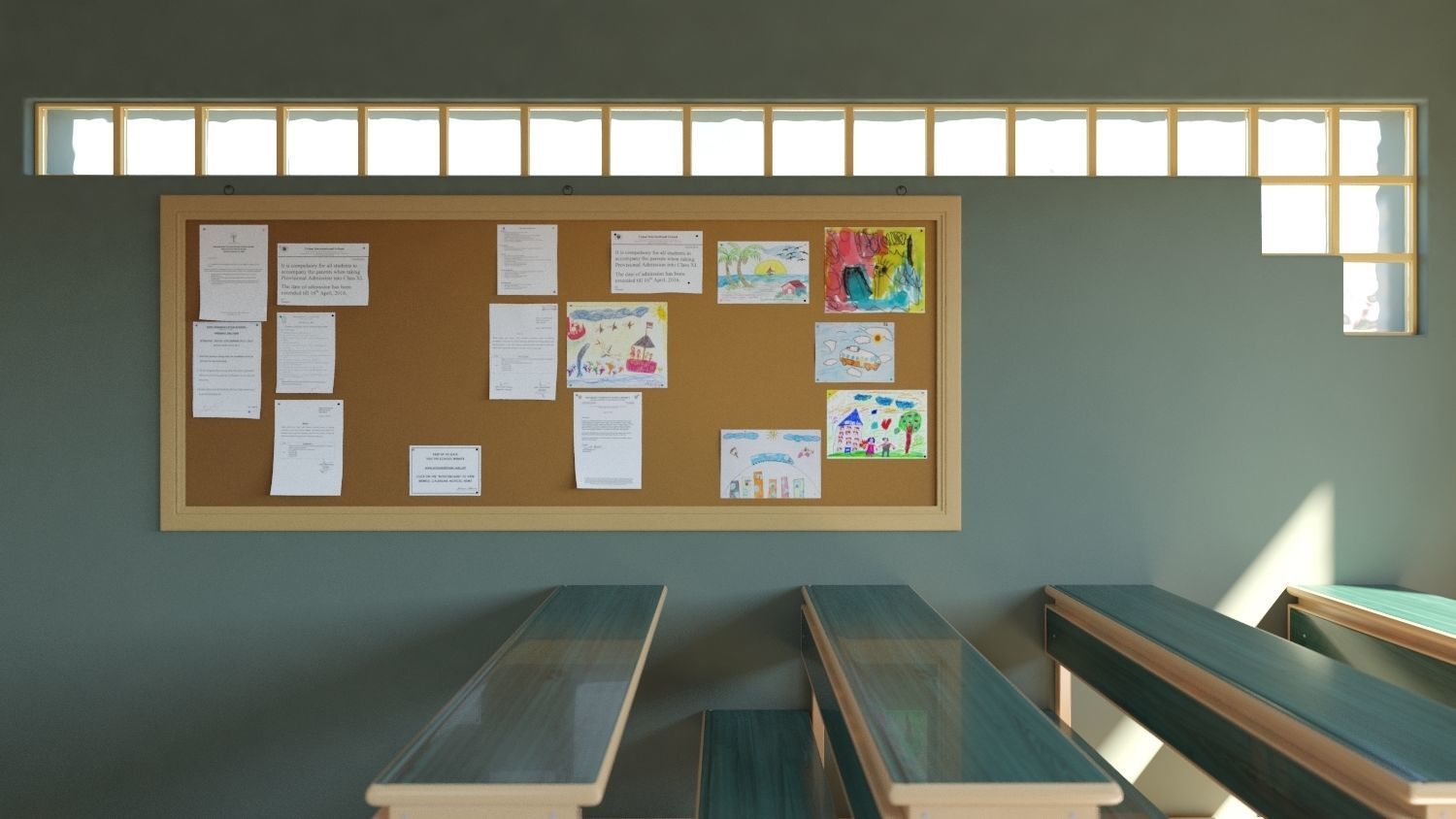 Small Modern Middle School Classroom 009 3D model | CGTrader