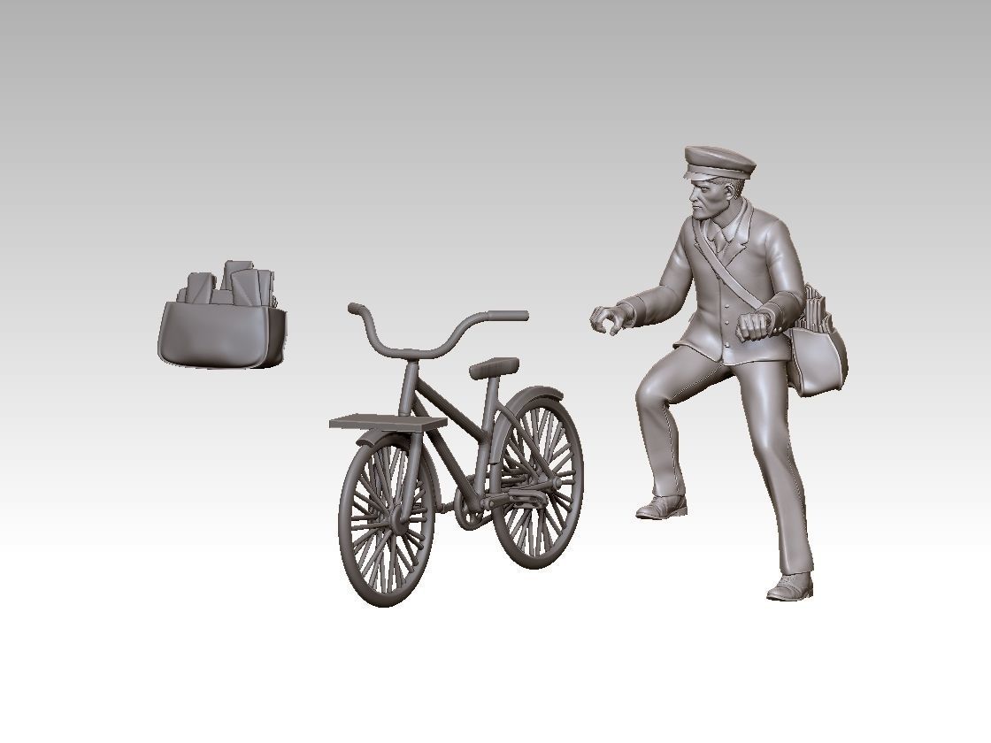 POSTMEN statue of man and woman 3D model 3D printable | CGTrader