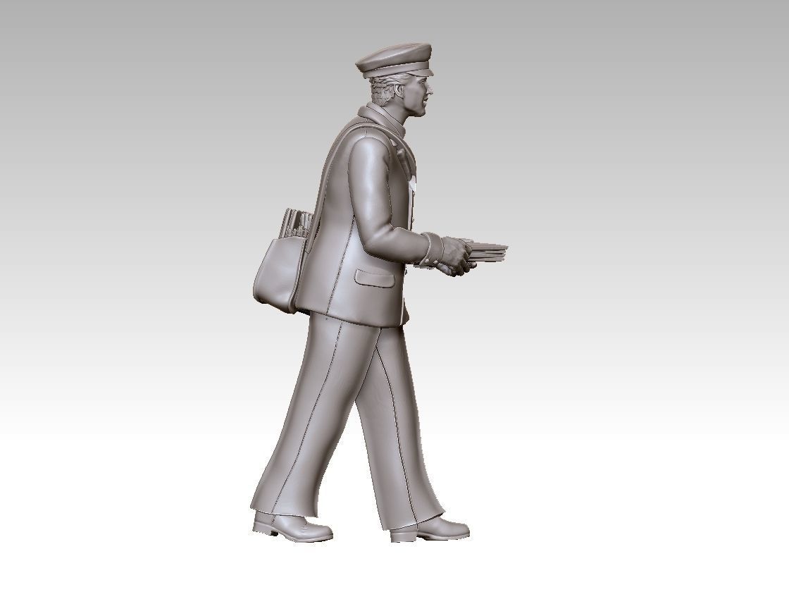 POSTMEN statue of man and woman 3D model 3D printable | CGTrader
