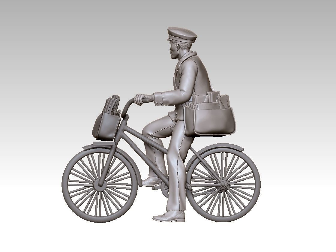 POSTMEN statue of man and woman 3D model 3D printable | CGTrader