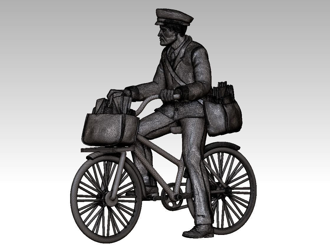POSTMEN statue of man and woman 3D model 3D printable | CGTrader