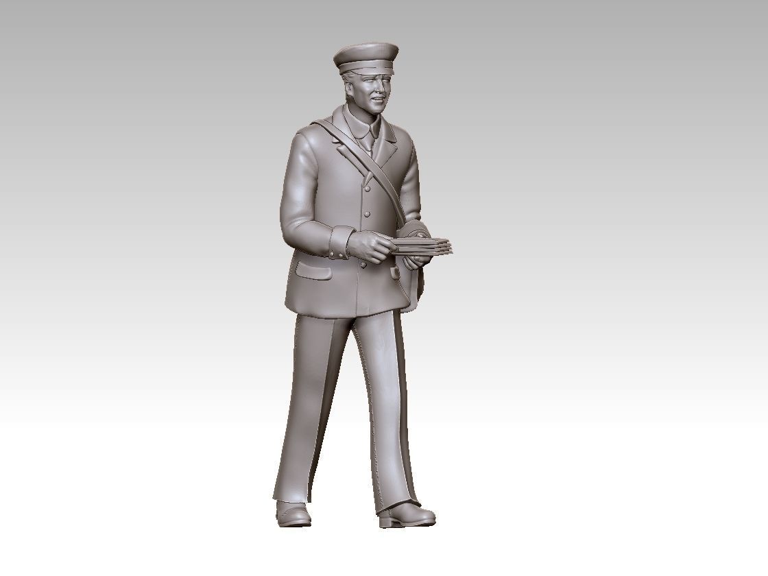 POSTMEN statue of man and woman 3D model 3D printable | CGTrader