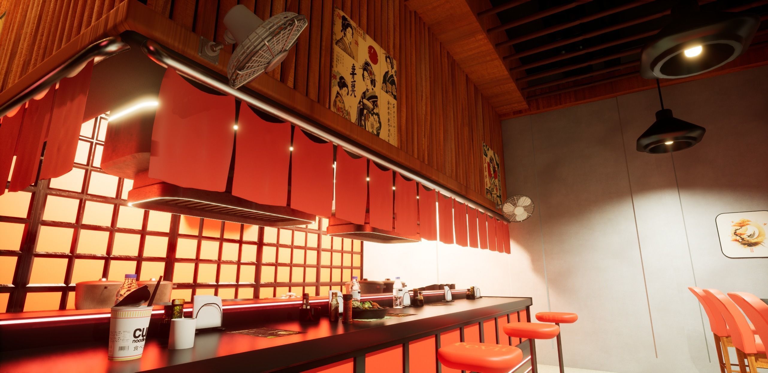 3D model Ramen Shop VR / AR / low-poly | CGTrader